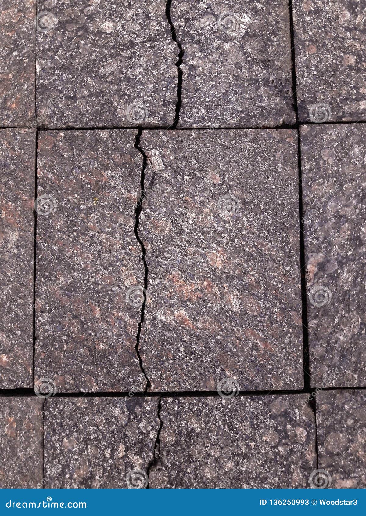 Paving Slabs from Granite. Breaks and Cracks. Texture and Background of ...