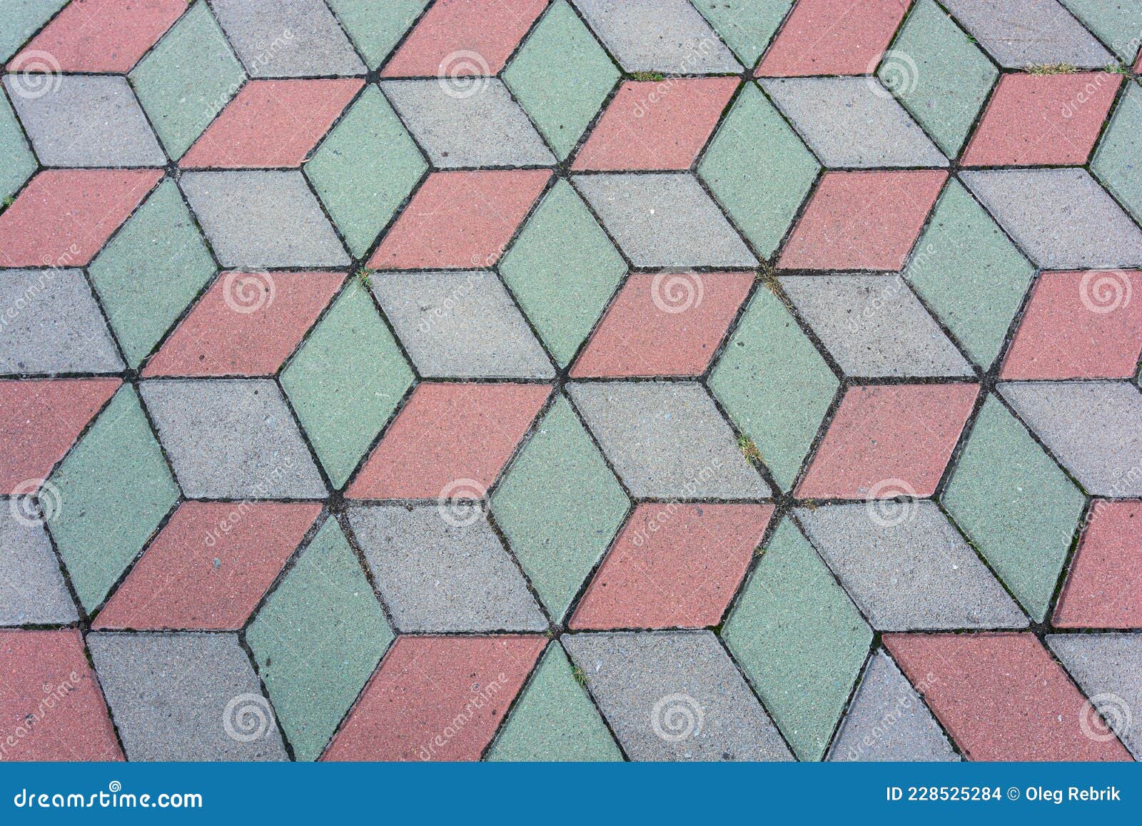 Paving Slabs are Lined with Abstract 3d Pattern Stock Photo - Image of ...