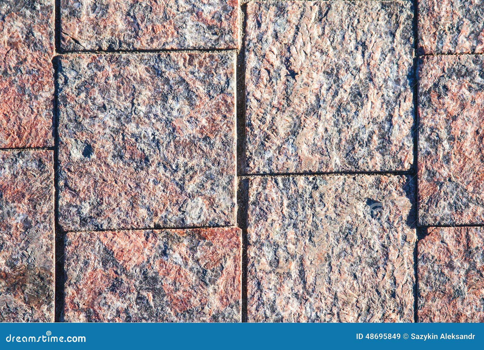Paving Slabs of Pink Granite Stock Image - Image of gray, portion: 48695849