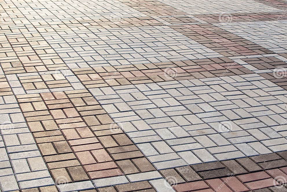 Paving Slabs of Rhombic Form Stock Image - Image of gray, promenade ...