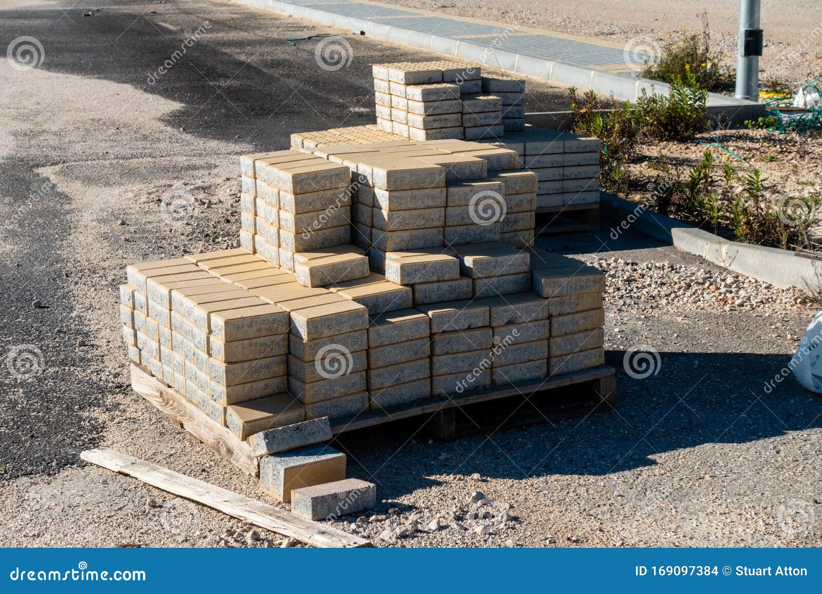Paving slabs stacked stock photo. Image of paving, kerb - 169097384