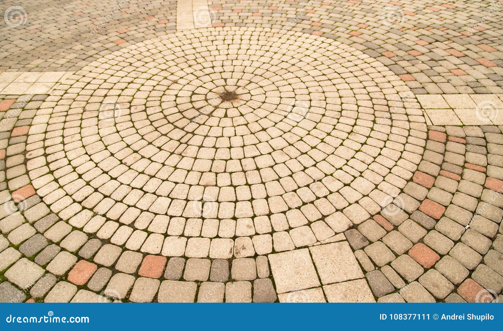 Paving Stone on the Road in the Park Stock Image - Image of walkway ...