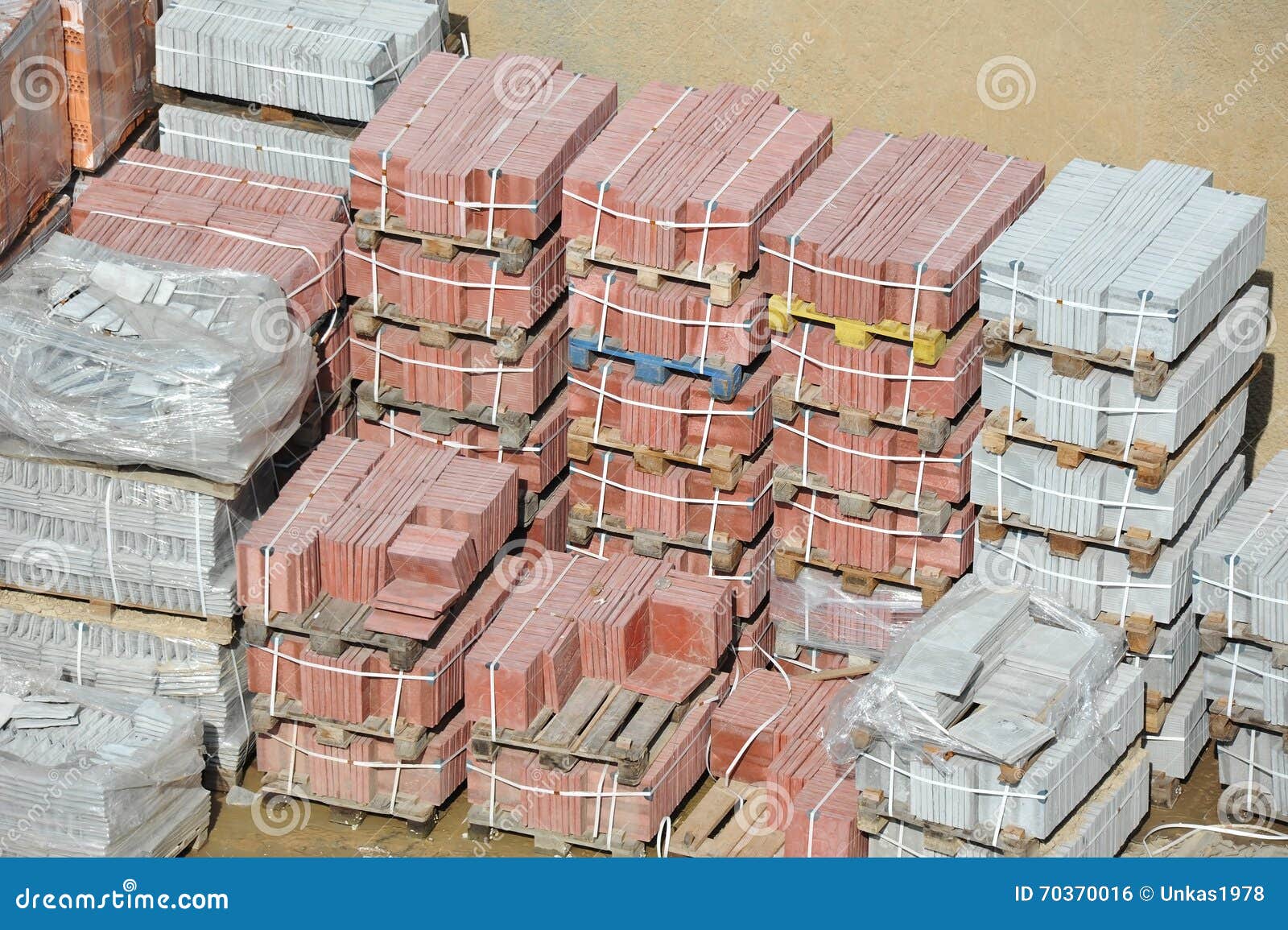 Paving stone stack stock photo. Image of industrial, city - 70370016