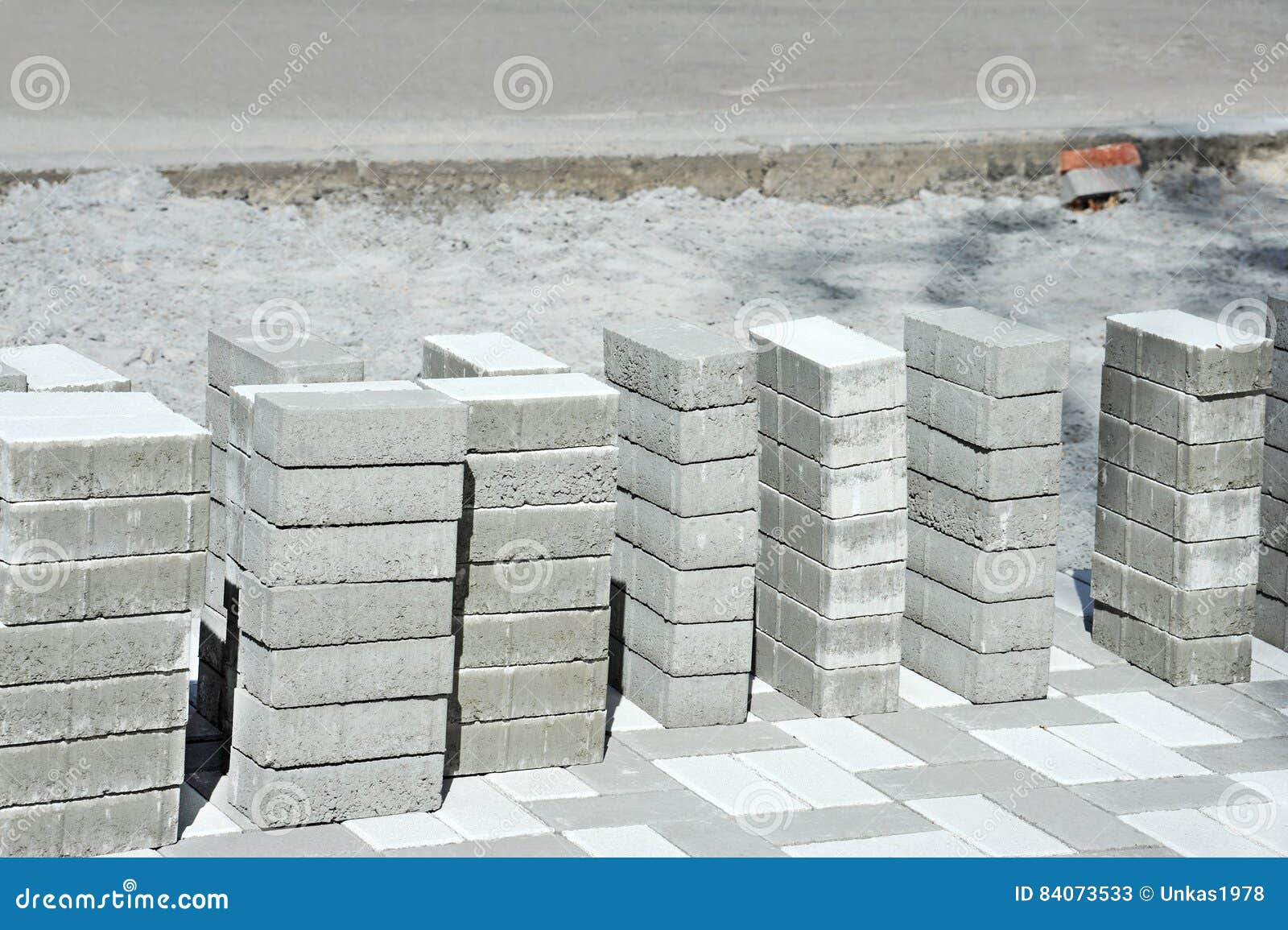Paving stone stack stock image. Image of roadway, paving - 84073533