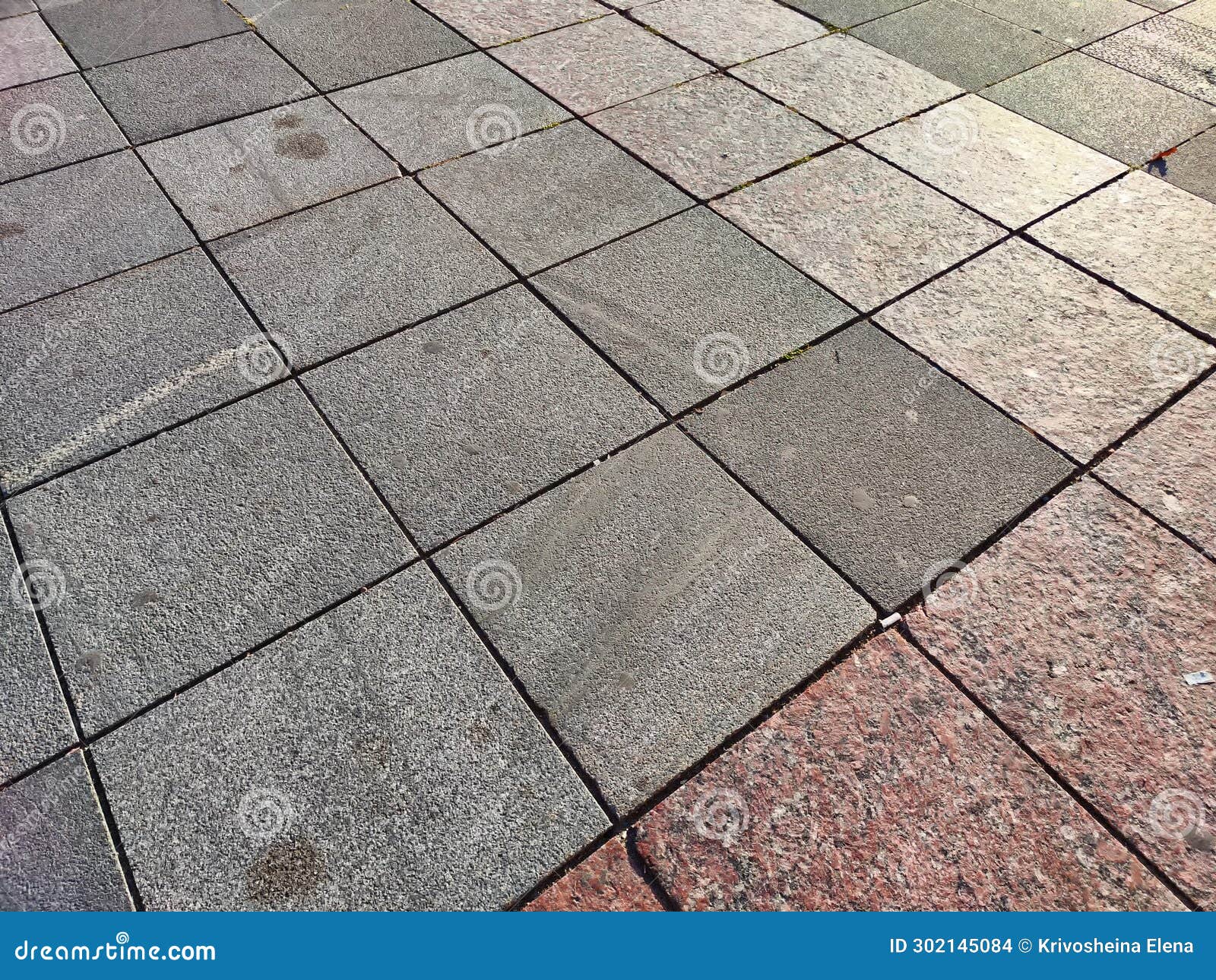 Paving Stone Tiles of Square and Rectangular Shape of Gray in ...