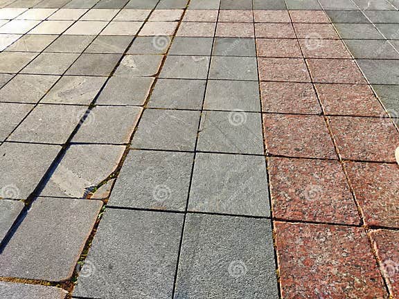 Paving Stone Tiles of Square and Rectangular Shape of Gray in ...