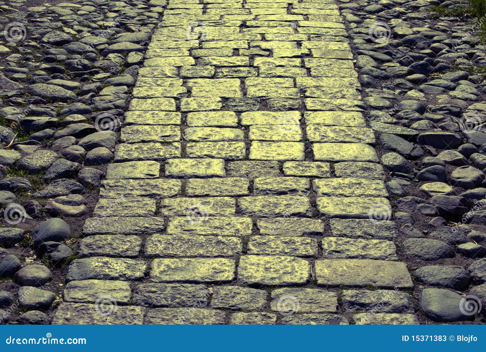 Paving stone towards light stock image. Image of avenue - 15371383