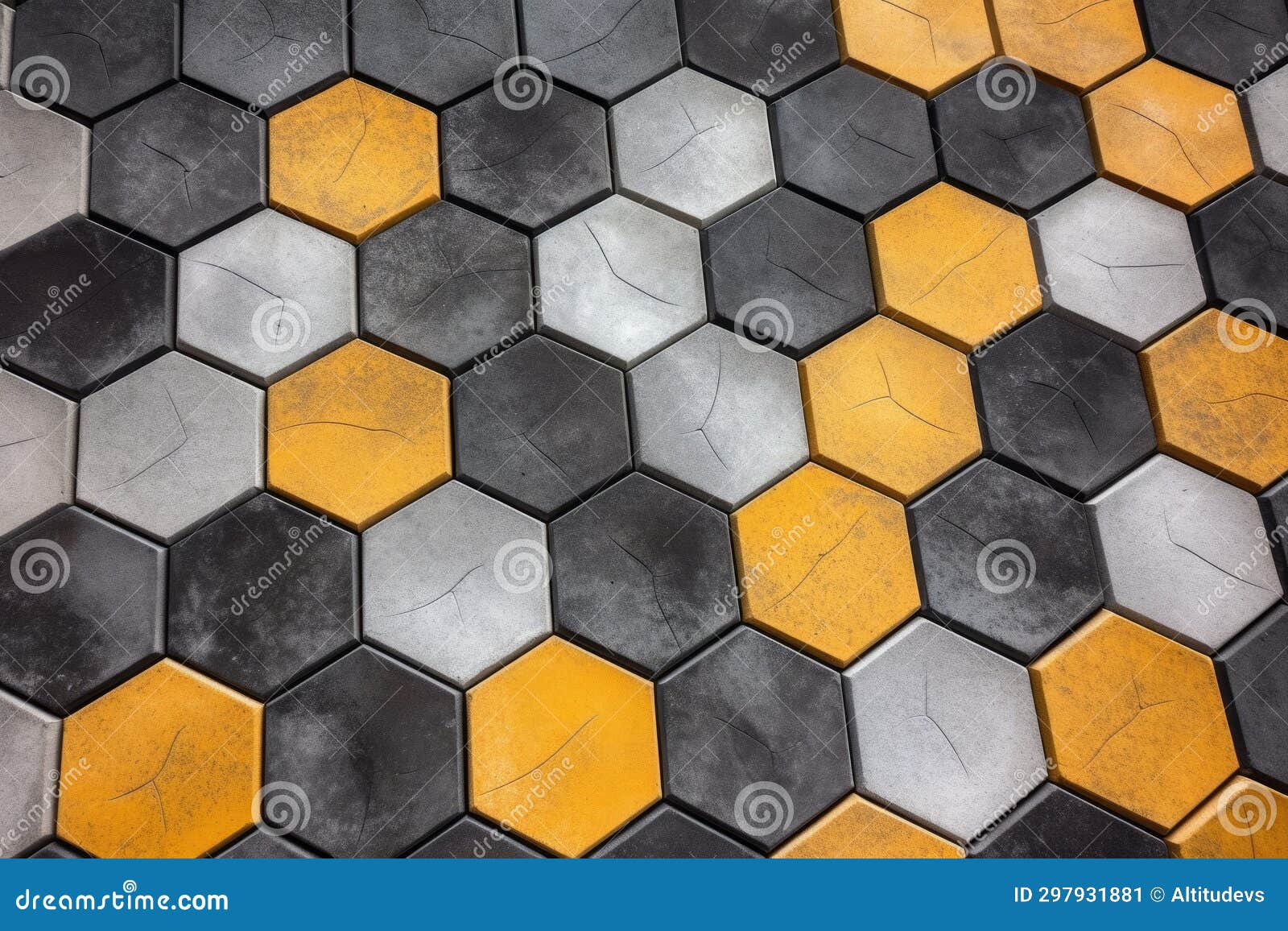 Hexagonal Paving Slabs. Seamless Pattern Stock Illustration ...