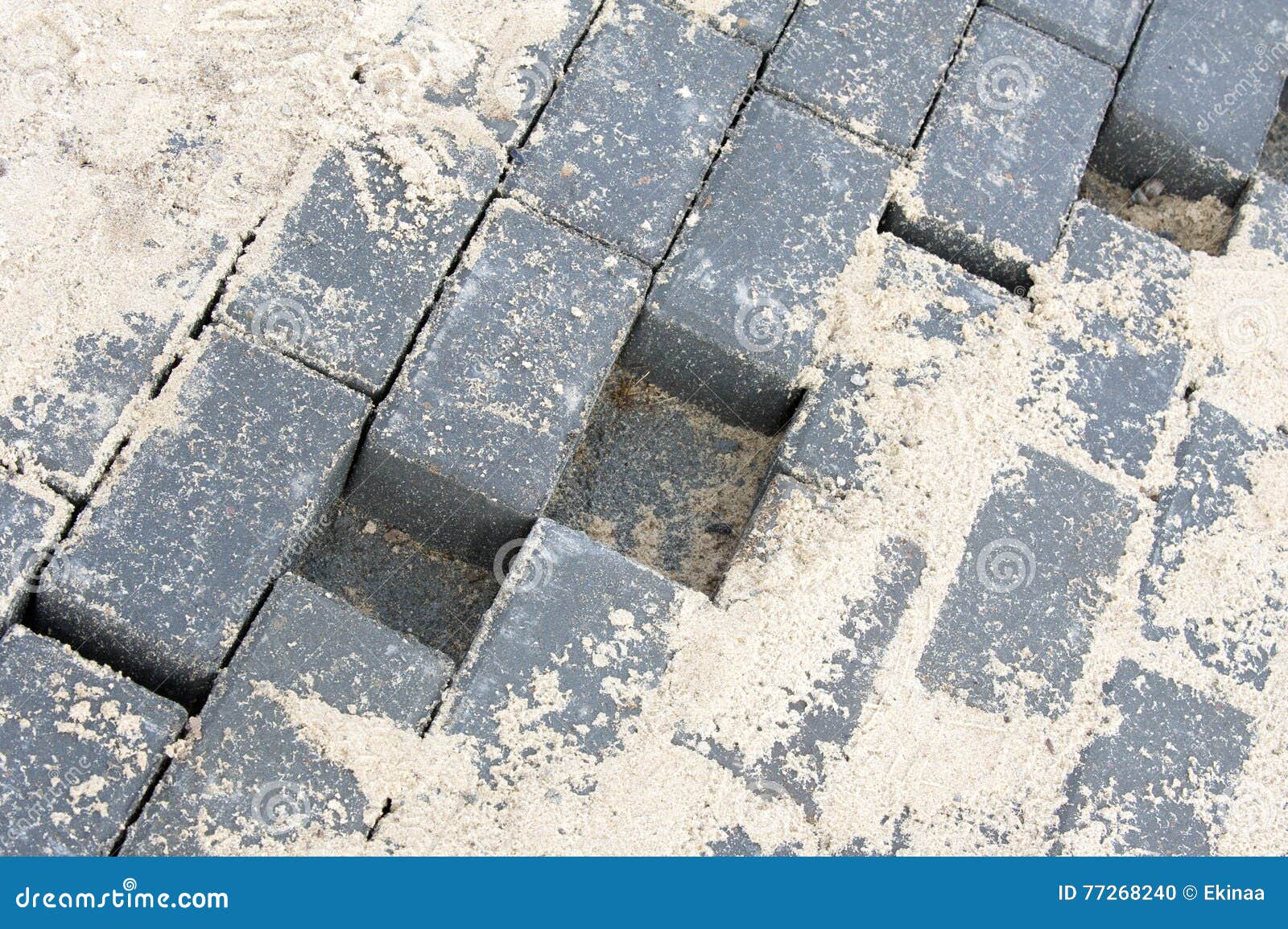 Paving Stones Laid on the Embankment Stock Photo - Image of floor ...