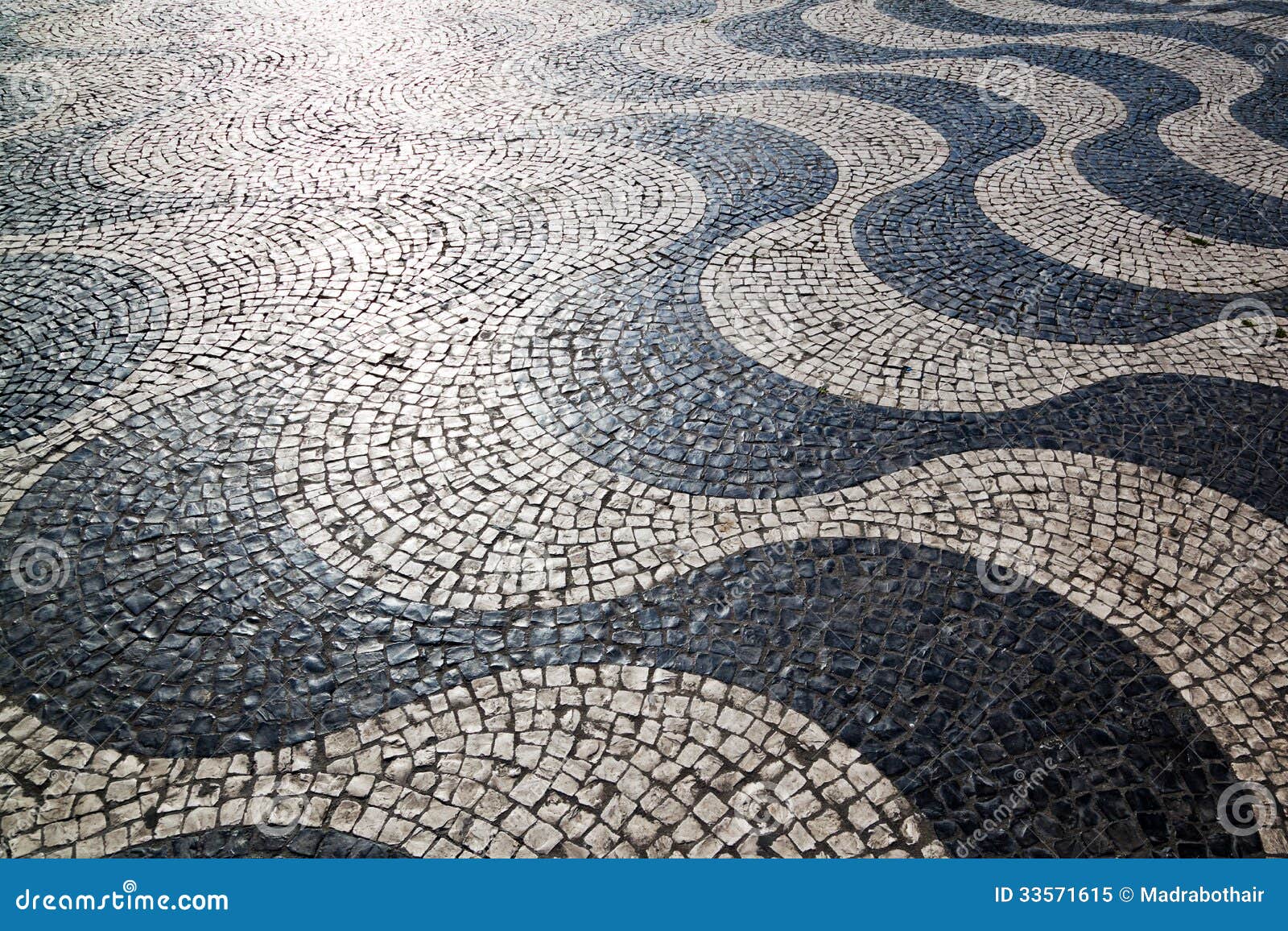 Paving Stones with Wave Pattern Stock Image - Image of wave, portugal ...
