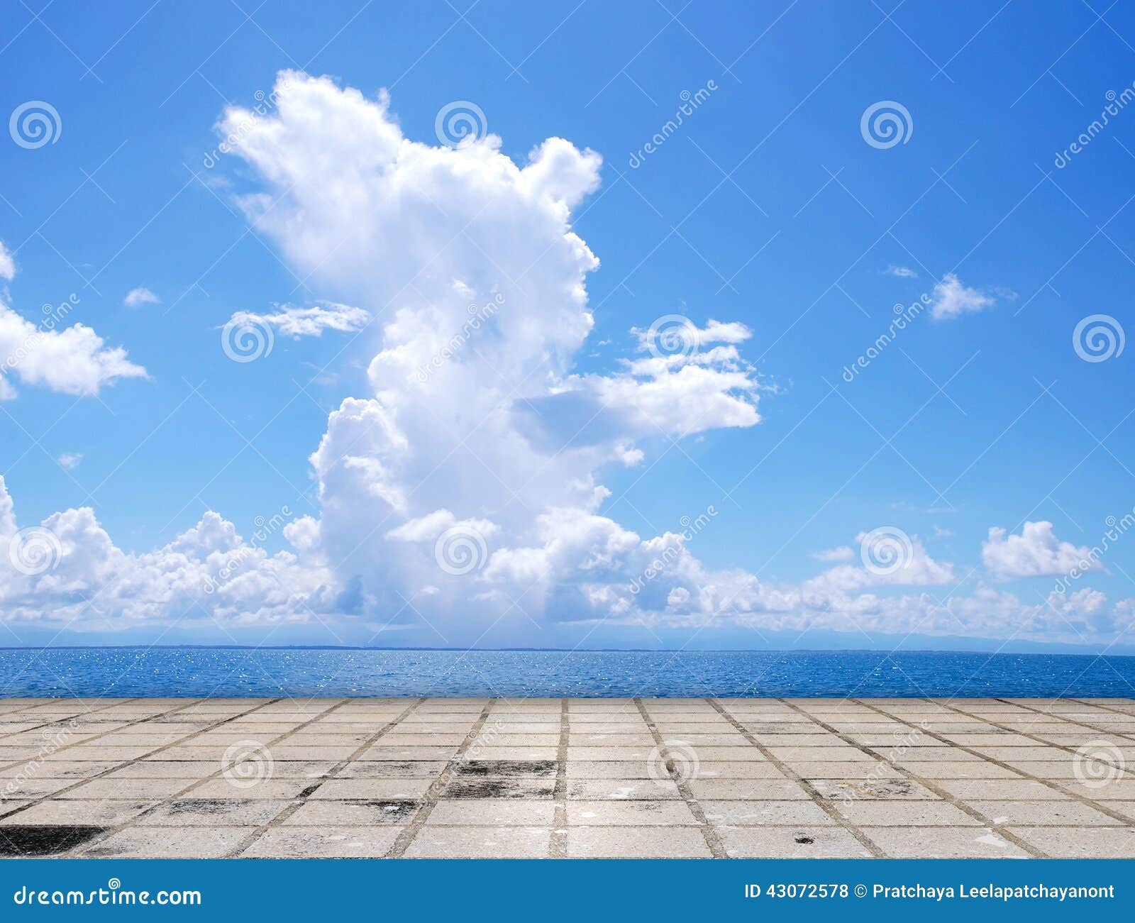 Paving Tile Floor with Cloud and Sky Stock Photo - Image of clouds ...