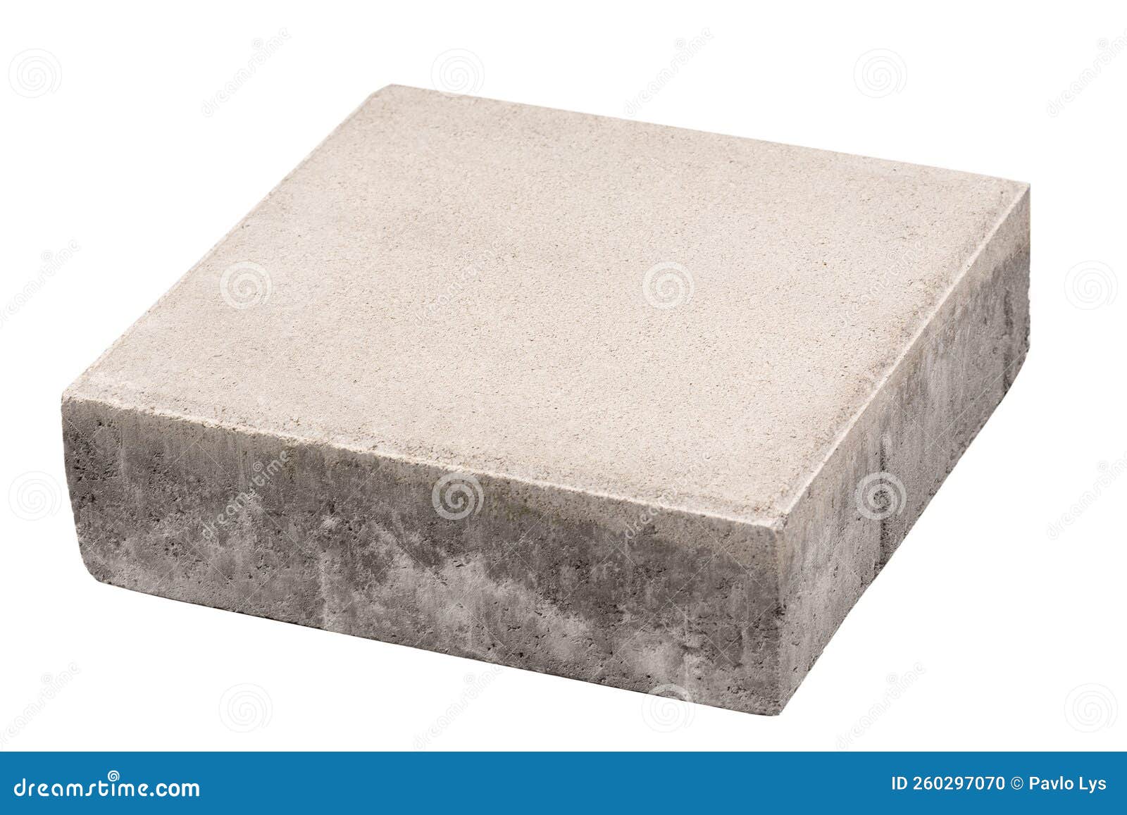 Paving Tile on White Isolate. Concrete Paving Slab in Square Shape on ...