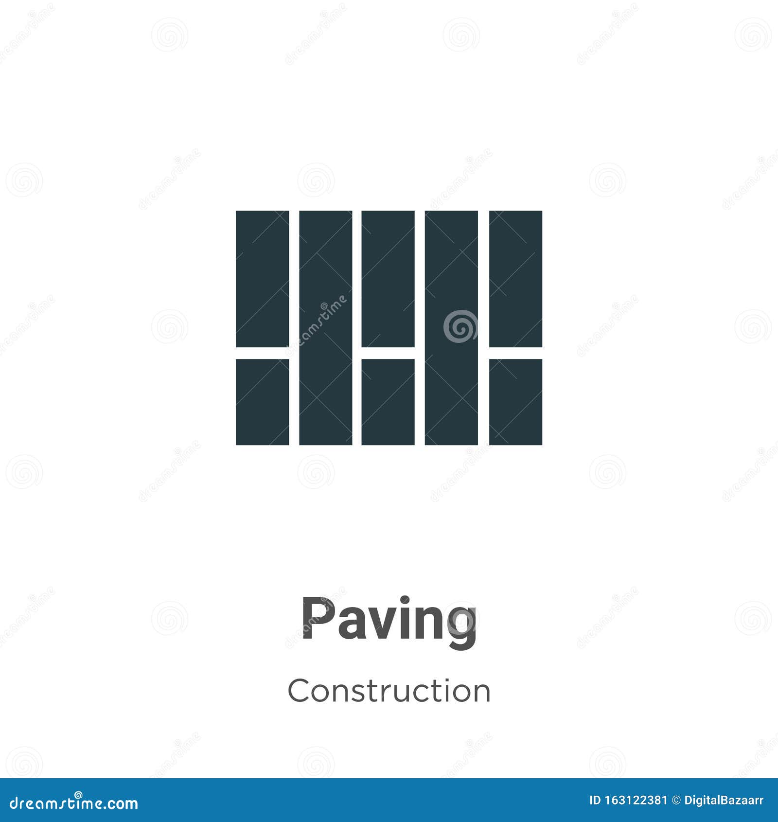 Paving Vector Icon on White Background. Flat Vector Paving Icon Symbol ...