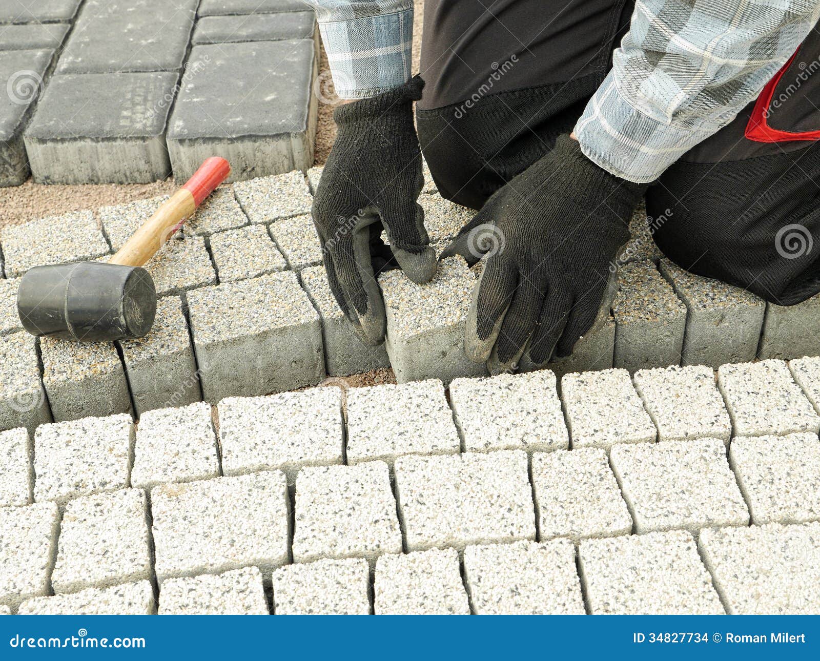 Paving work stock photo. Image of patio, paving, backyard - 34827734