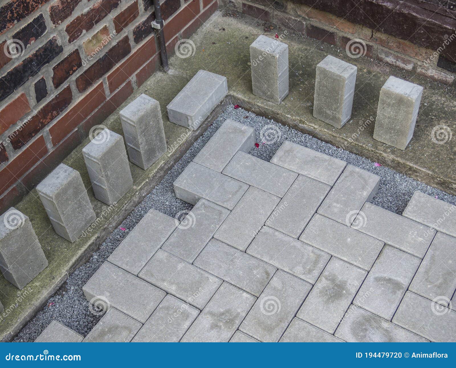 Paving Work in Road Construction Construction Site Stock Photo - Image ...