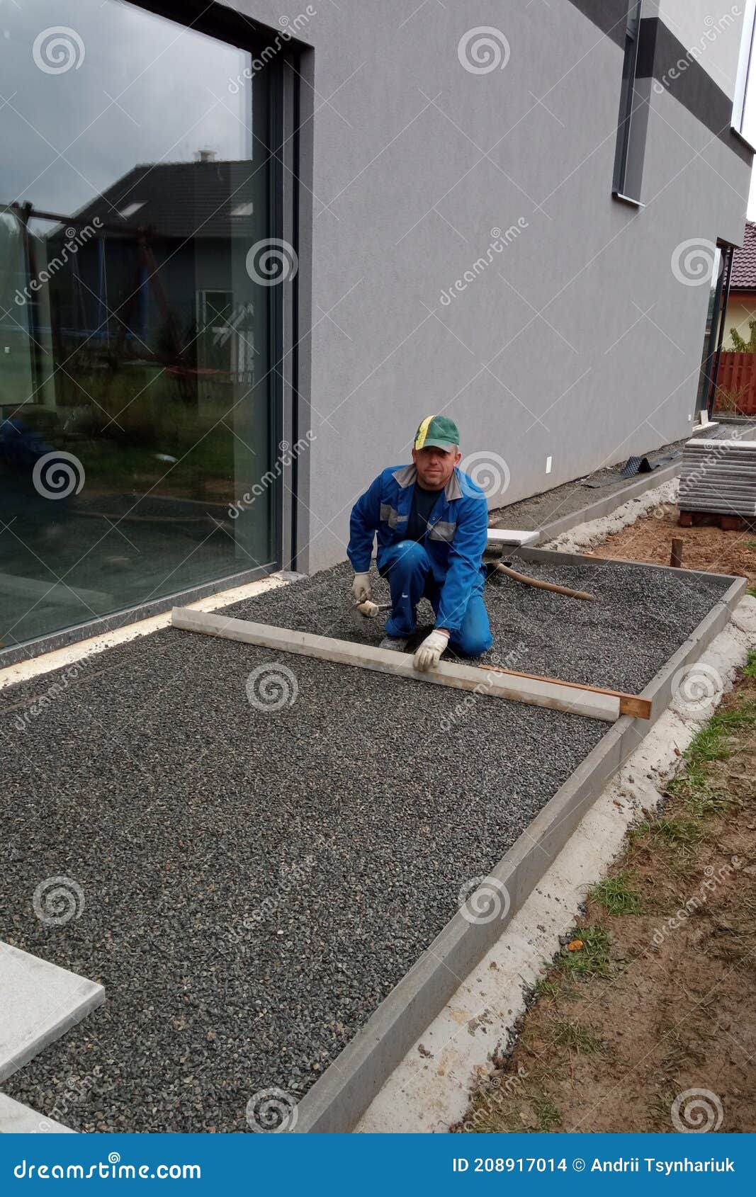 Paving Works Preparation for Work Paving Near the House Stock Photo ...