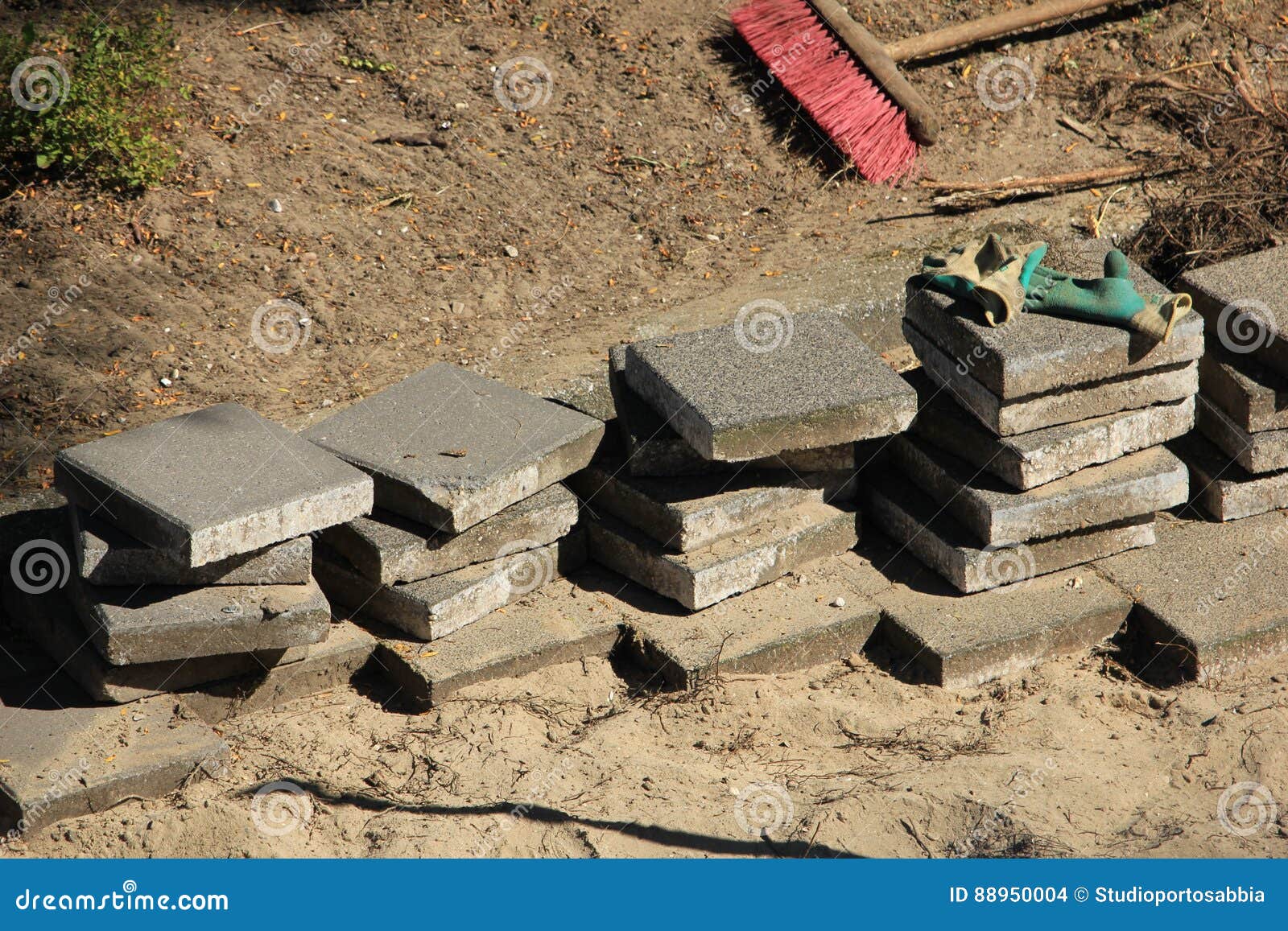 Pavior at work stock photo. Image of work, outdoors, repair - 88950004