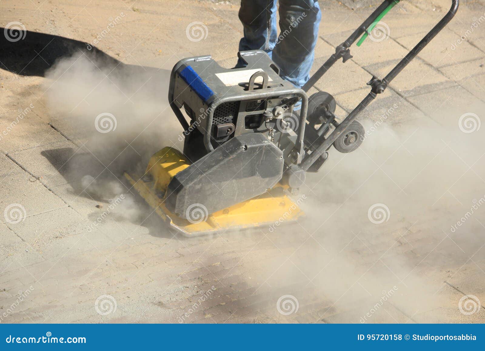 Pavior at work stock photo. Image of outdoors, craftsman - 95720158