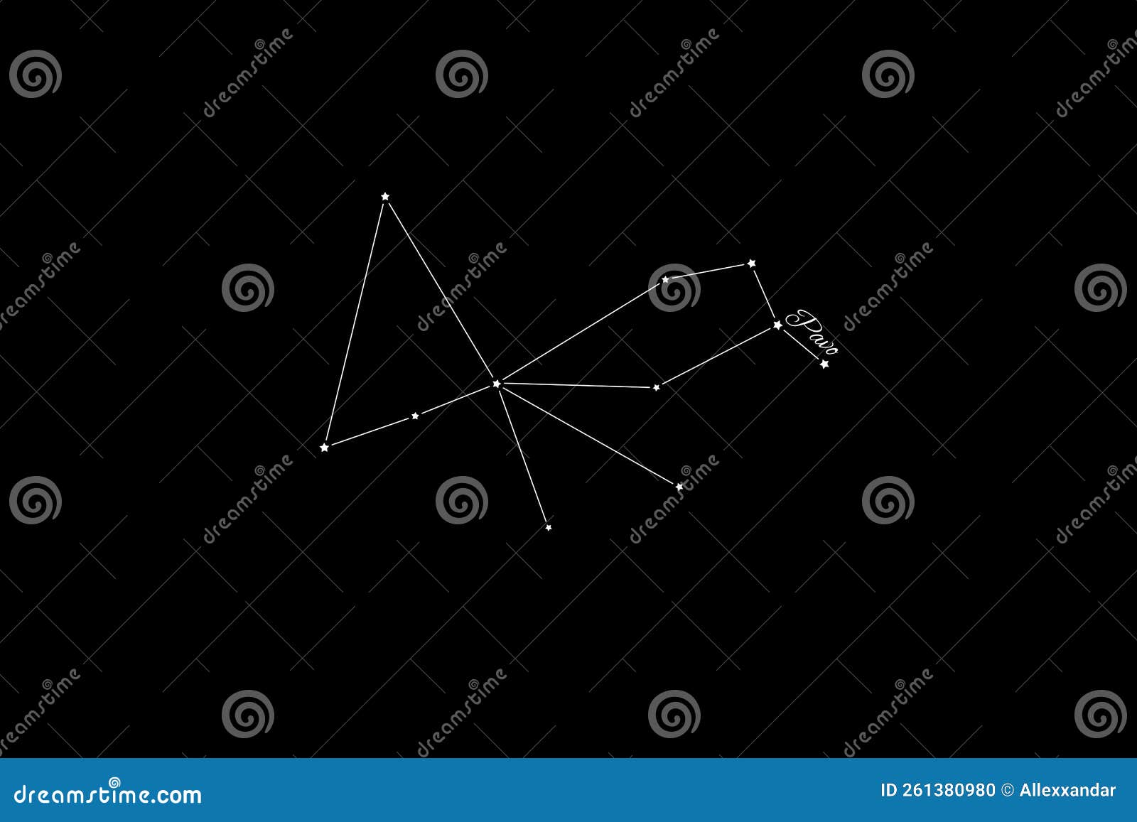 Pavo Constellation, Cluster of Stars, Peacock Constellation Stock Photo ...