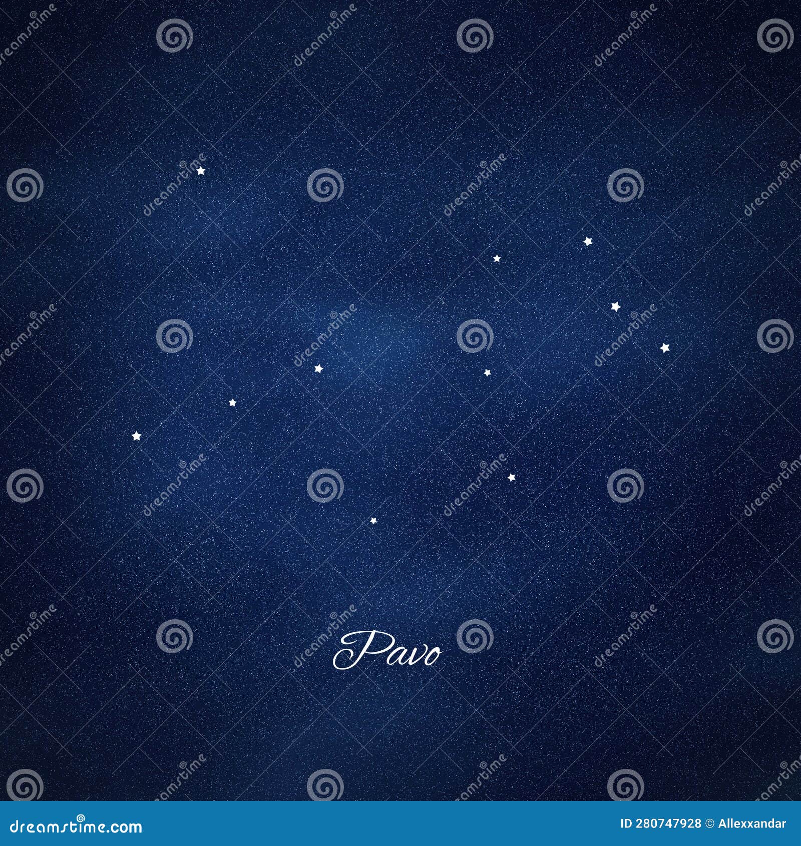 Pavo Constellation, Cluster of Stars, Peacock Constellation Stock Photo ...