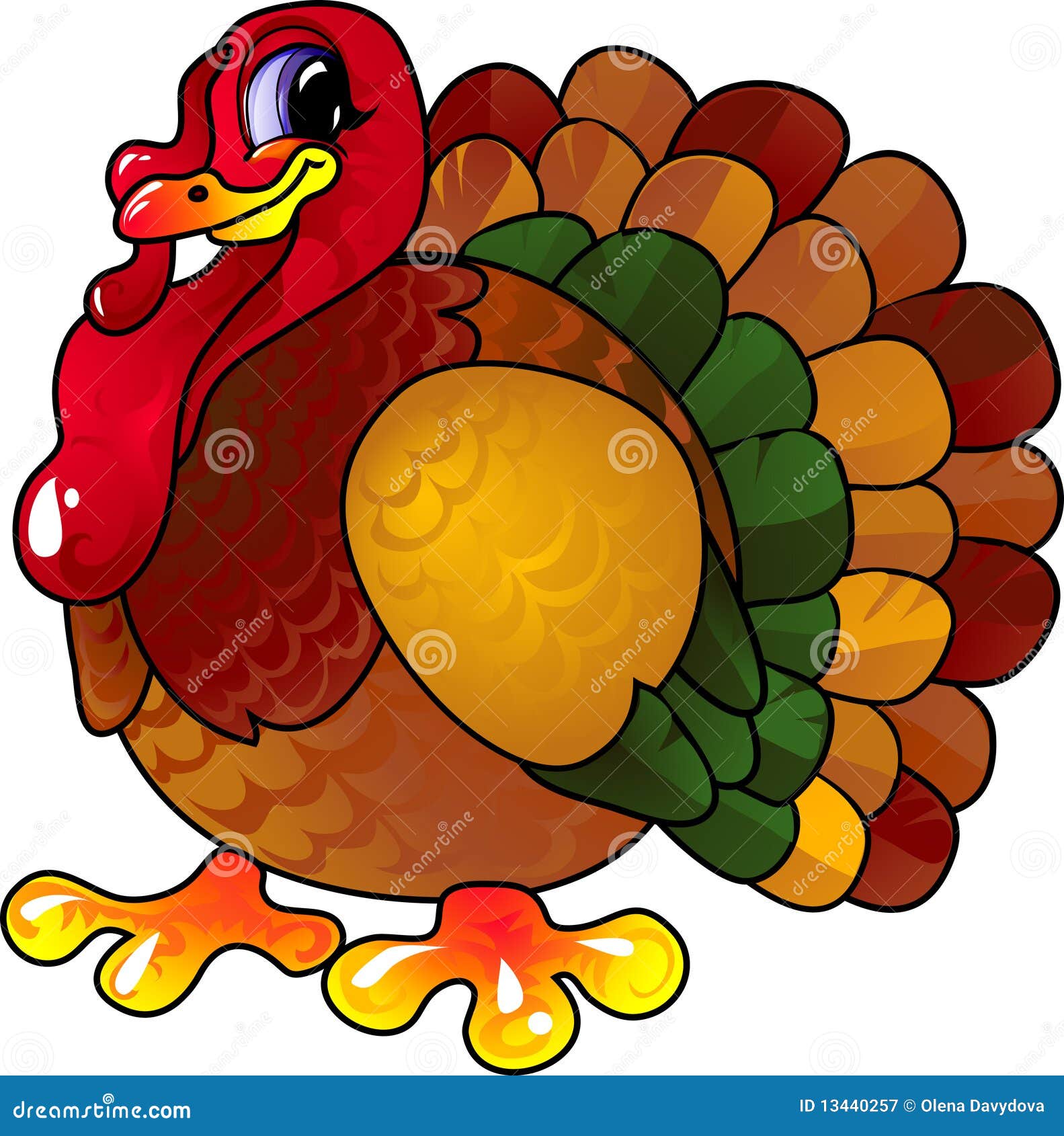 Pavo de la historieta stock de ilustración. Ilustración de pluma - 13440257