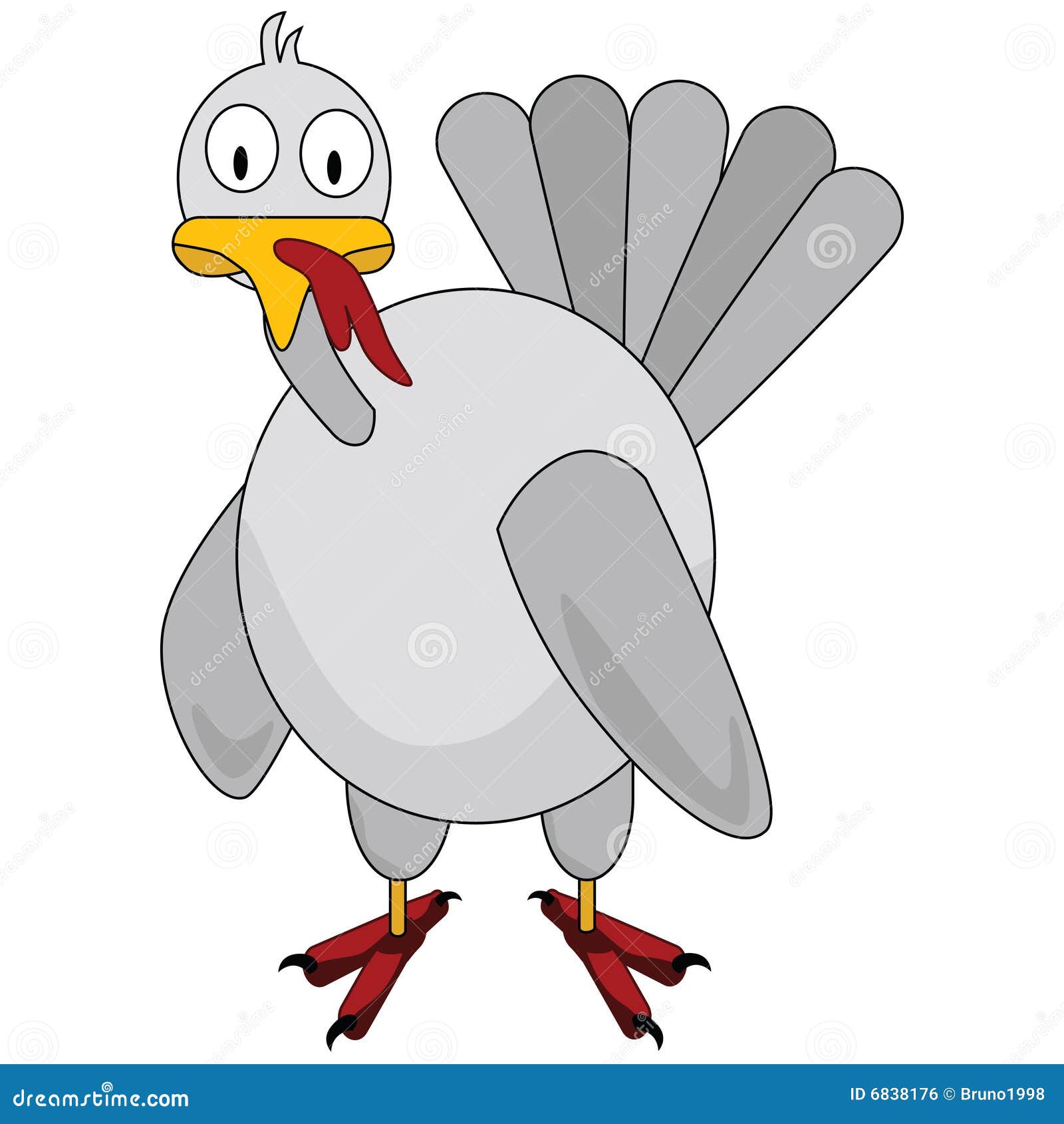 Pavo de la historieta ilustración del vector. Ilustración de ...