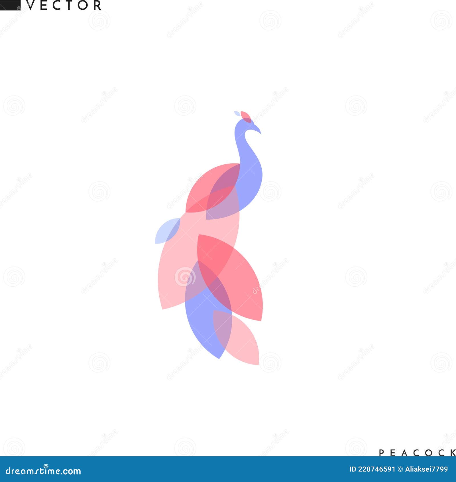 Pavo Real Abstracto. Ave Creativa Ilustración del Vector - Ilustración ...