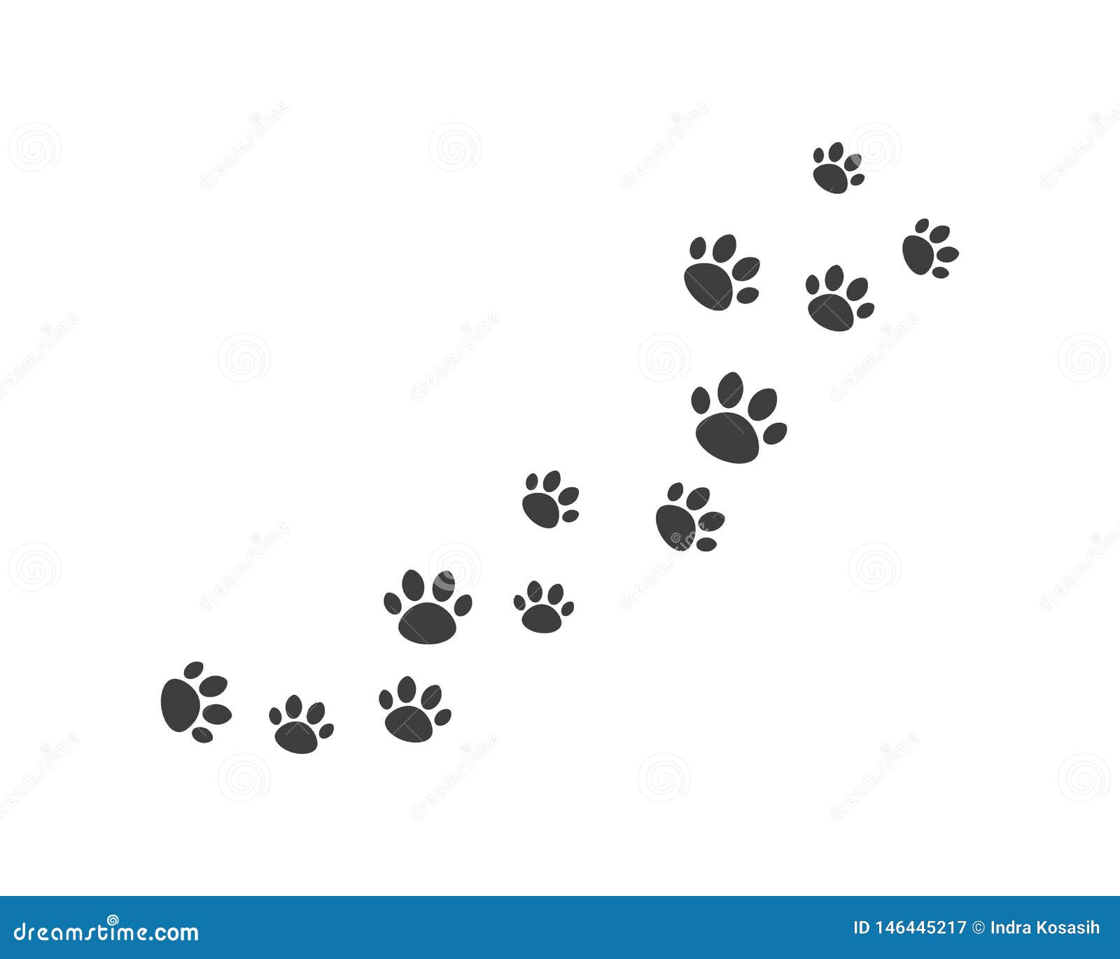 Paw background template stock vector. Illustration of icon - 146445217