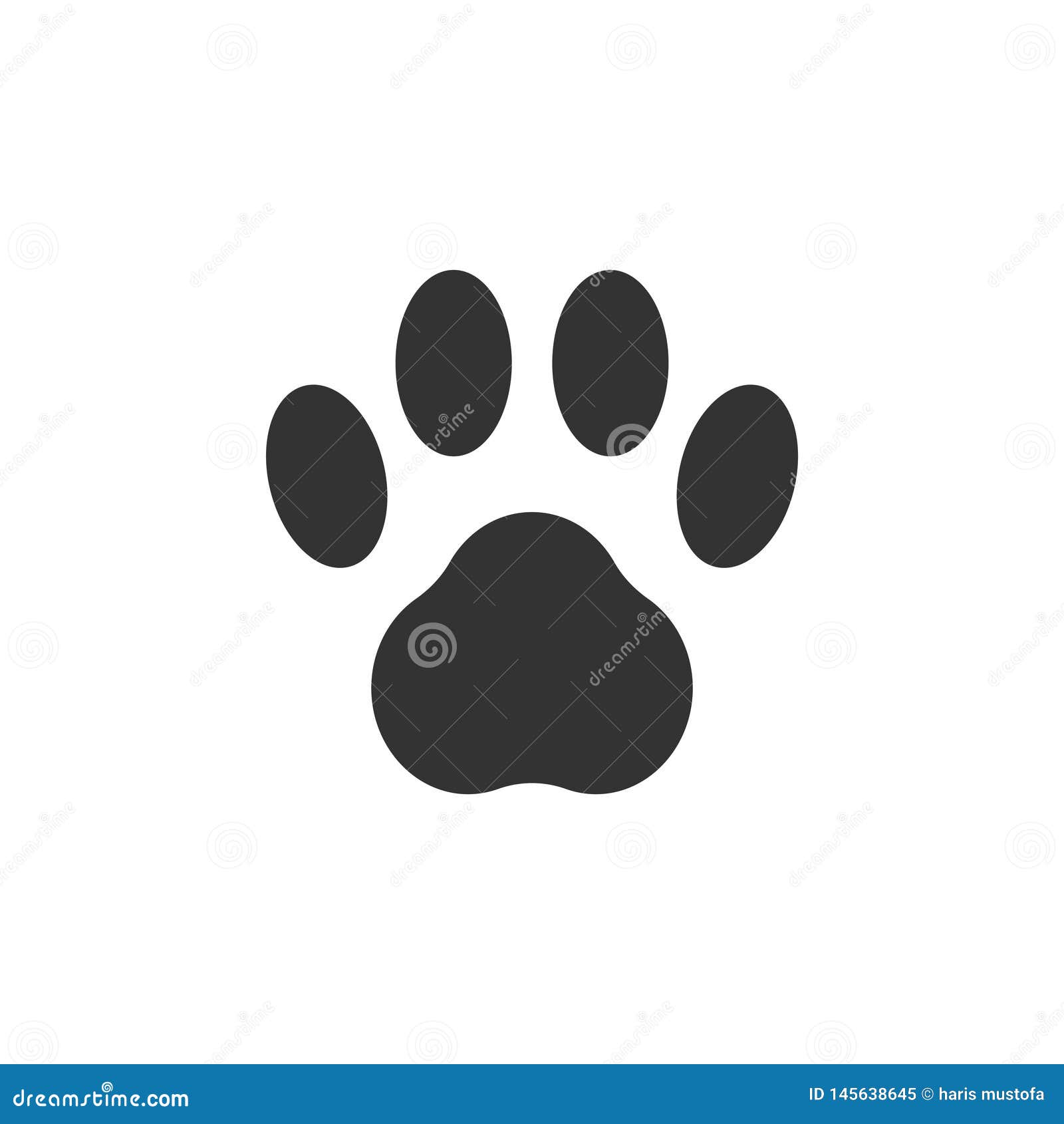 Paw Clip Art Design Vector Isolated Stock Vector - Illustration of ...