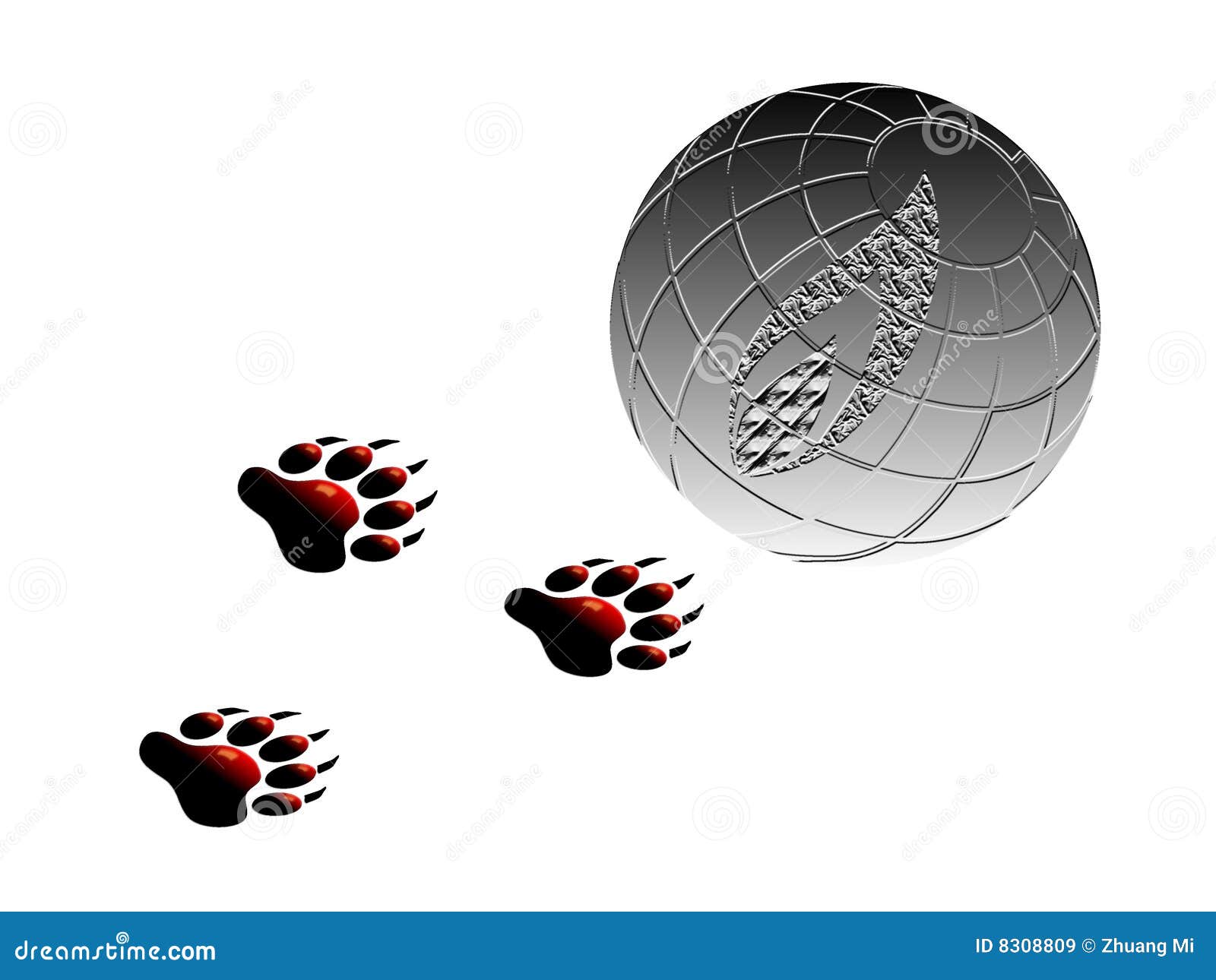 Paw And Earth Picture. Image: 8308809