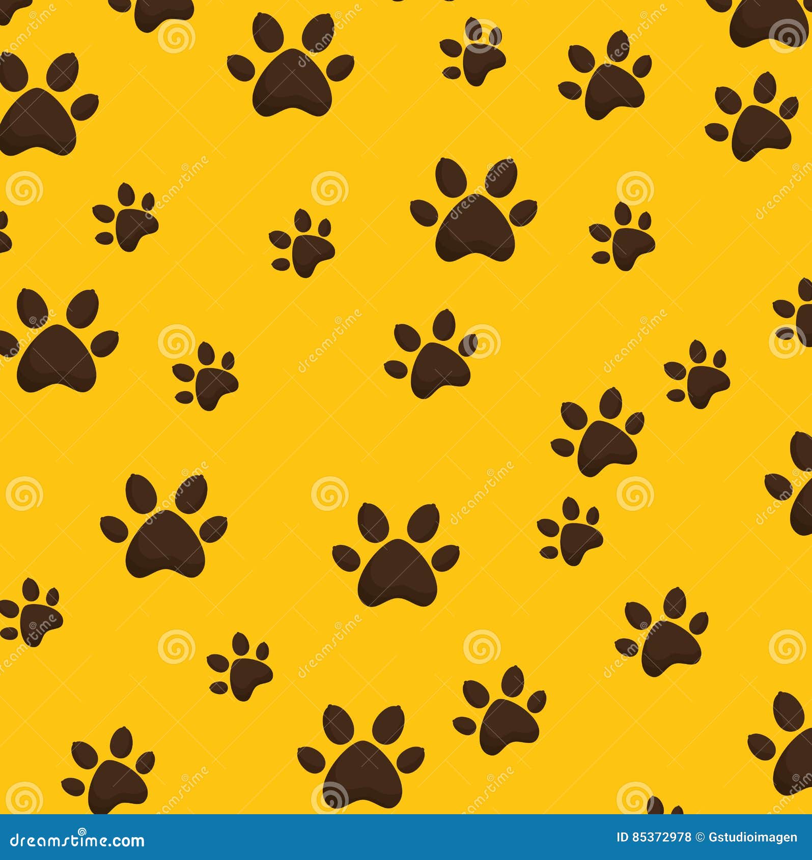 Paw Footprint Background Pattern Icon Stock Vector - Illustration of ...