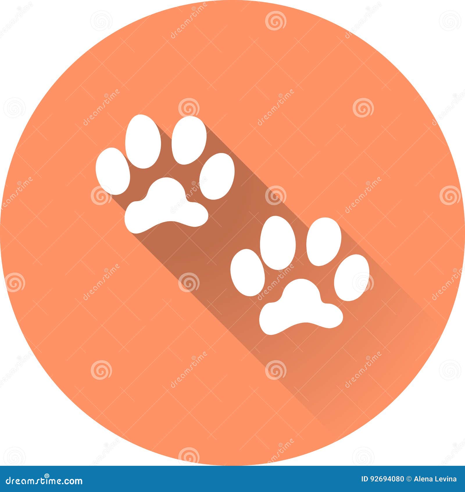 Paw icon stock illustration. Illustration of sign, shape - 92694080