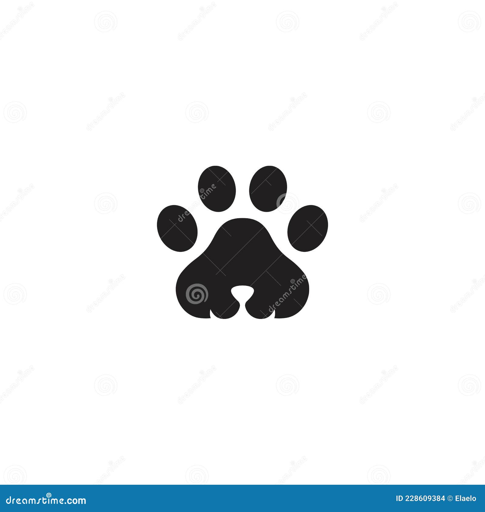 Paw Logo Design Vector Illustration Stock Illustration - Illustration ...