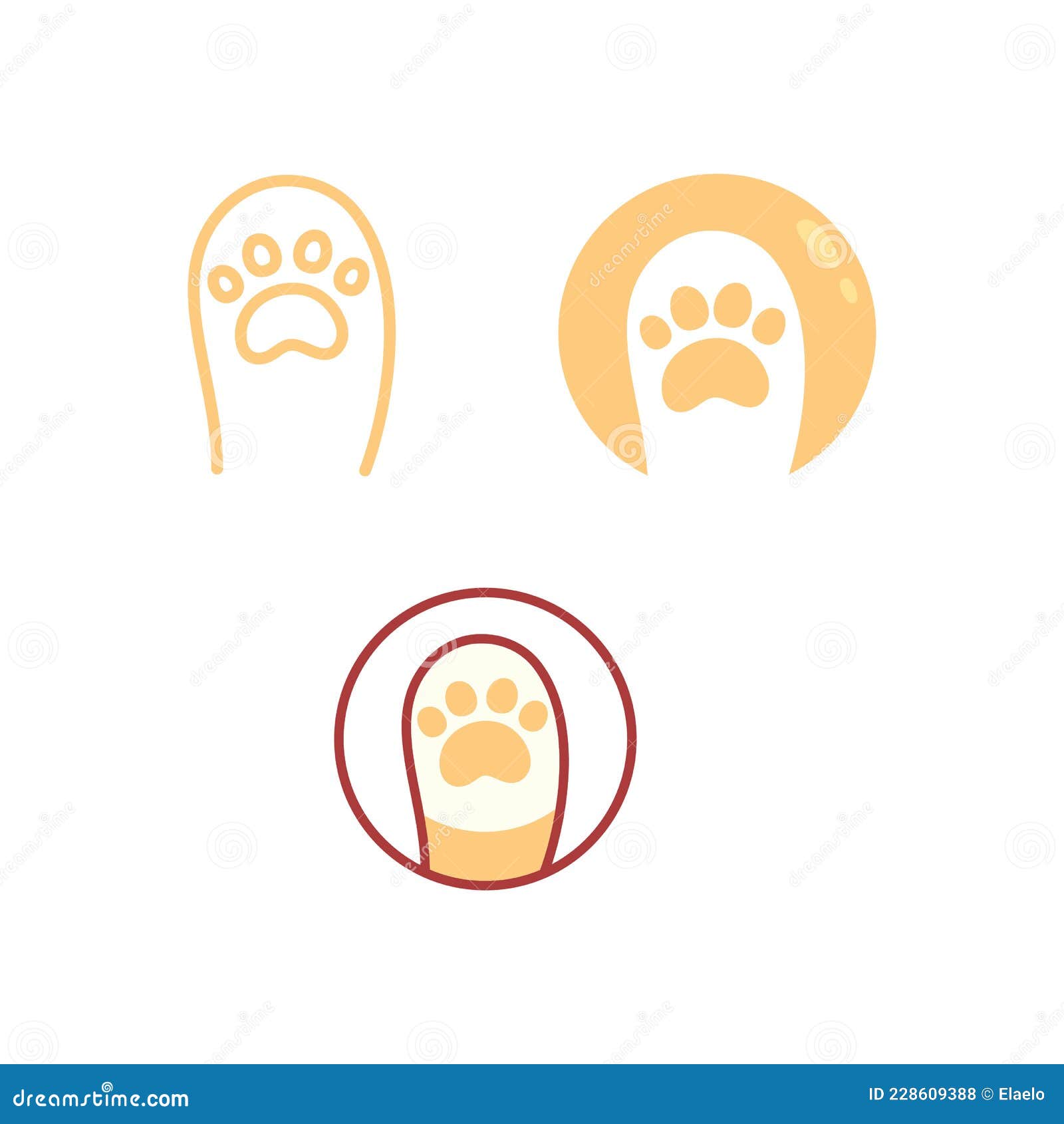 Paw Logo Design Vector Illustration Stock Illustration - Illustration ...