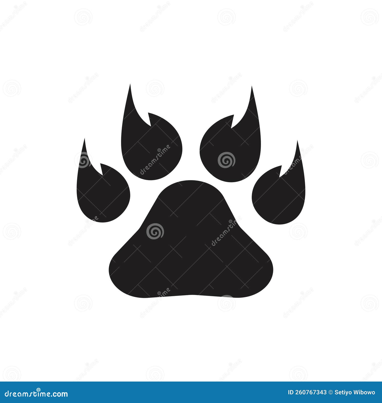 Paw Logo Design Vector Illustration Design Template Stock Vector ...