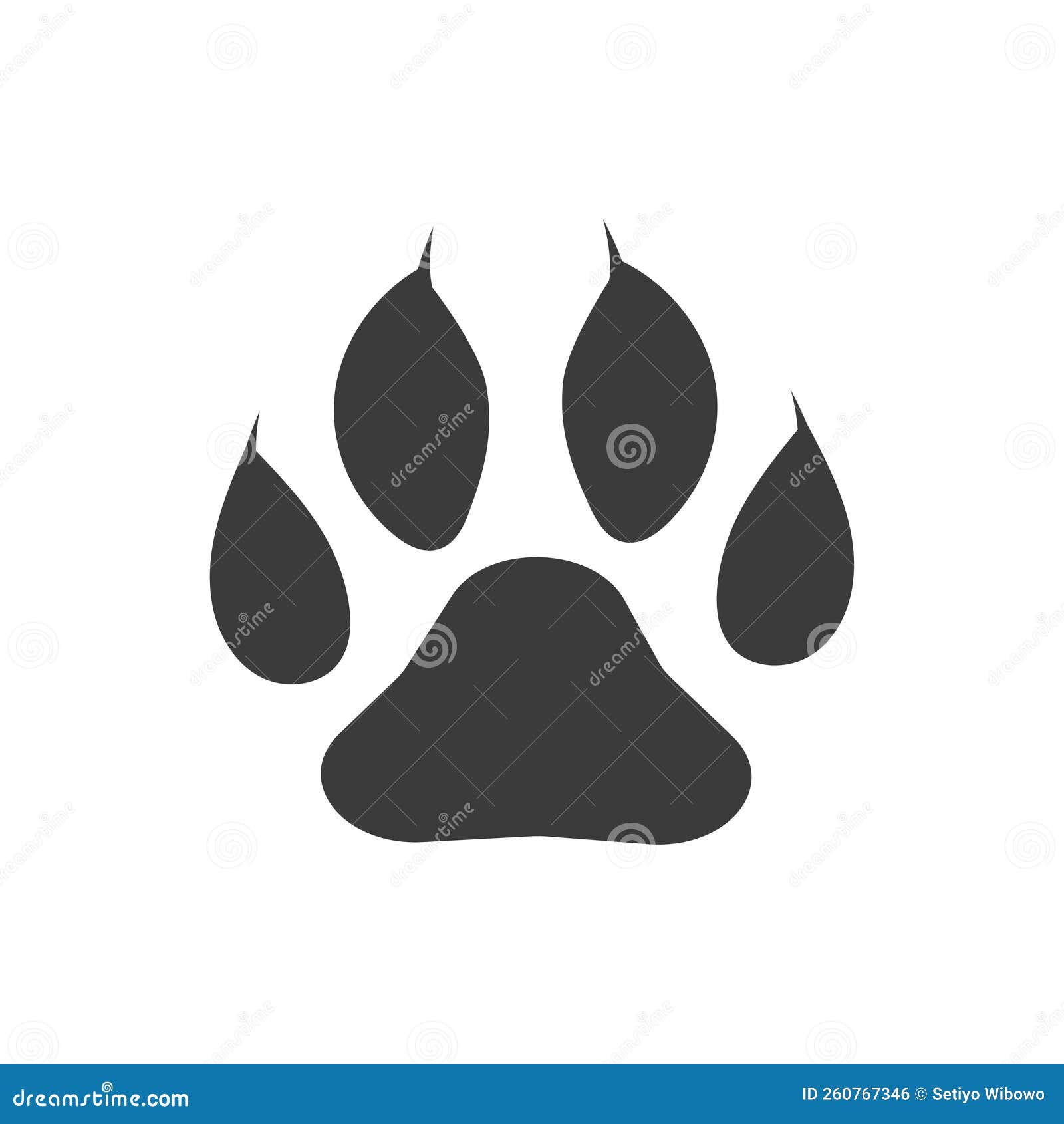 Paw Logo Design Vector Illustration Design Template Stock Vector ...