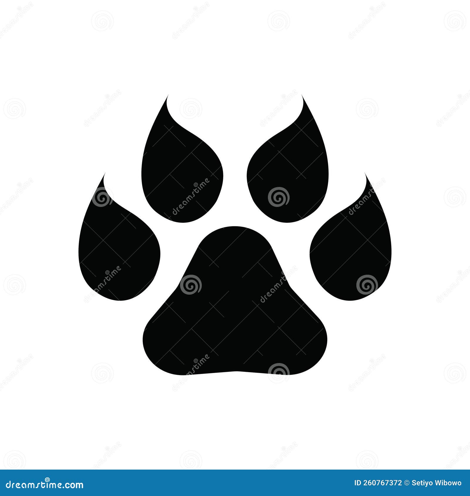 Paw Logo Design Vector Illustration Design Template Stock Vector ...