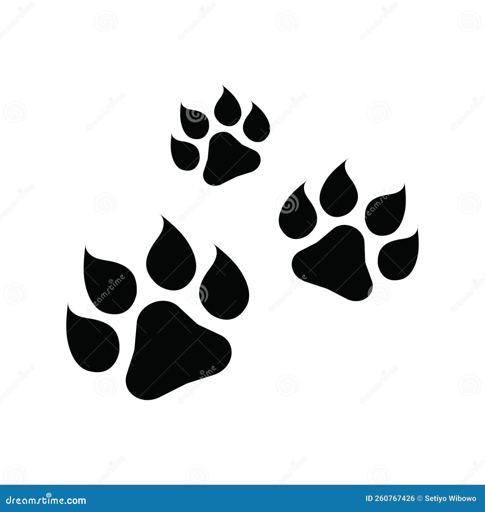 Paw Logo Design Vector Illustration Design Template Stock Vector ...