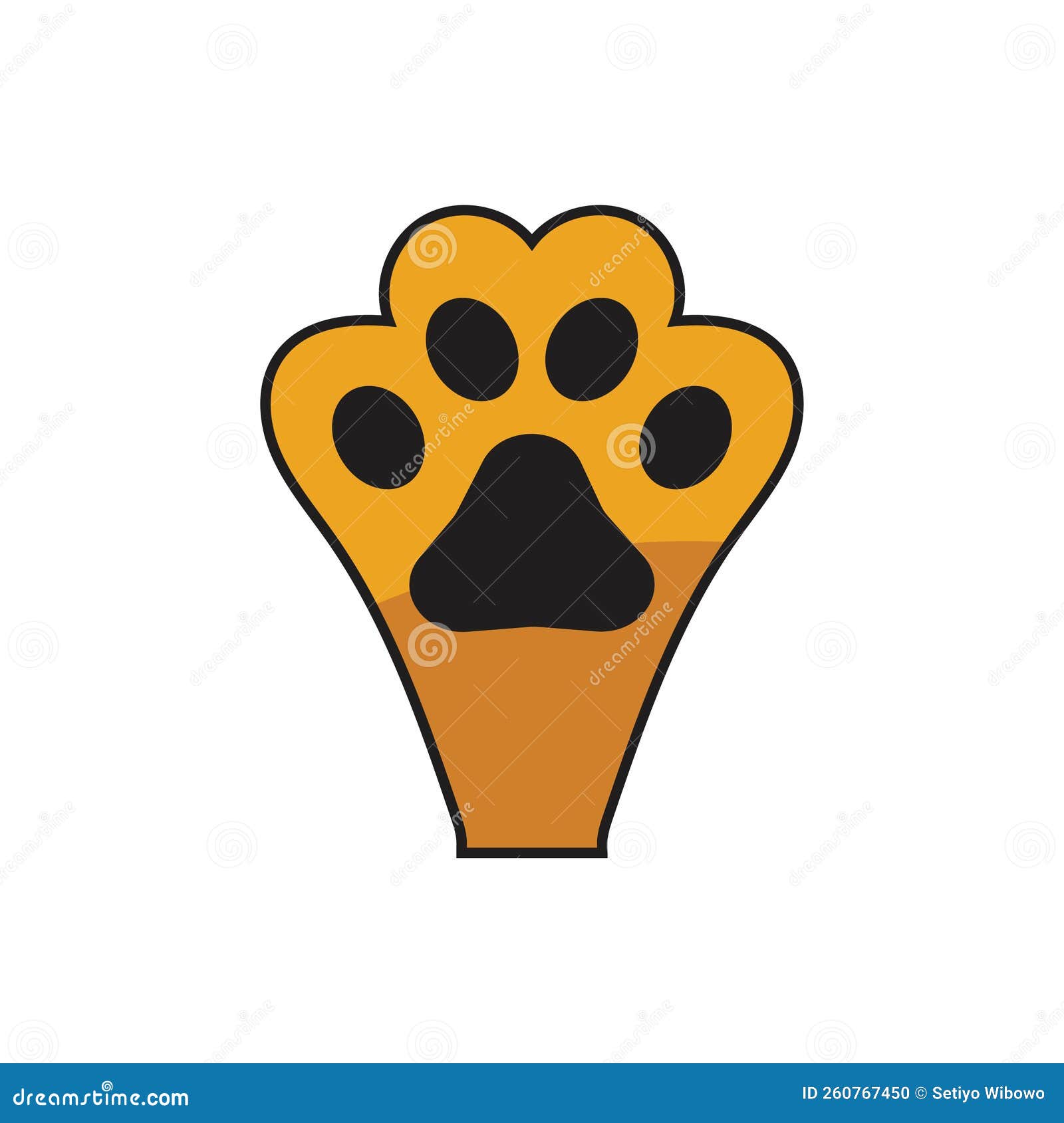 Paw Logo Design Vector Illustration Design Template Stock Vector ...