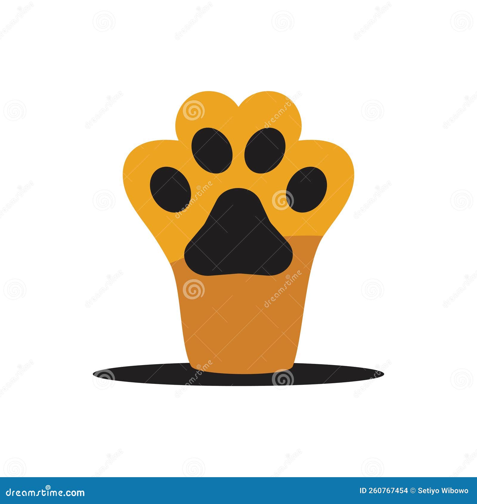 Paw Logo Design Vector Illustration Design Template Stock Vector ...