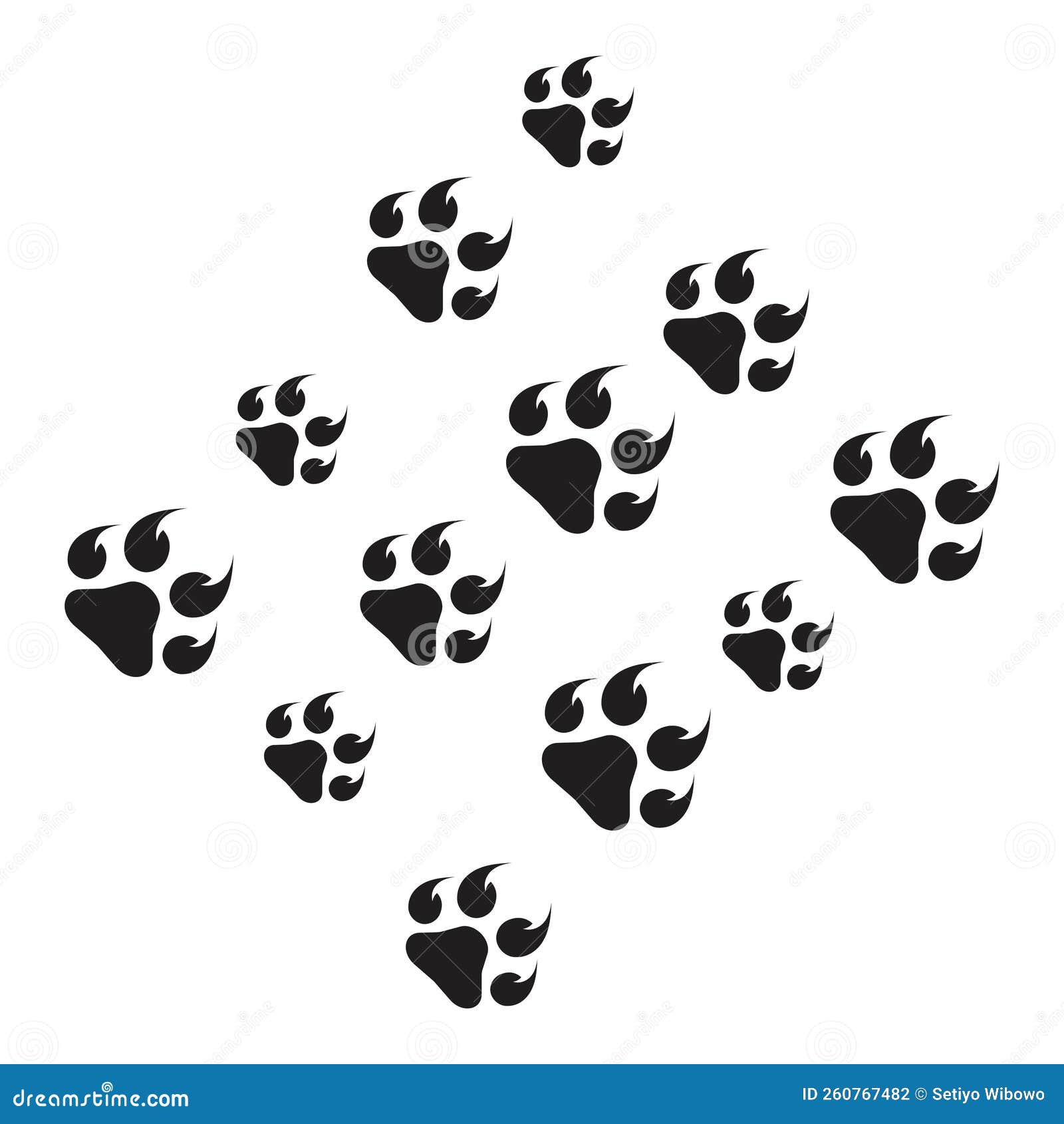 Paw Logo Design Vector Illustration Design Template Stock Vector ...
