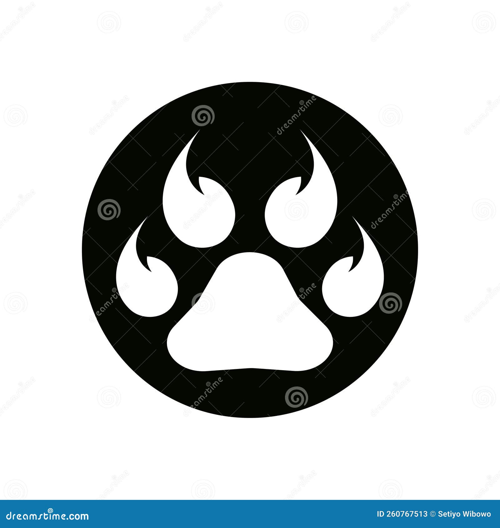 Paw Logo Design Vector Illustration Design Template Stock Vector ...