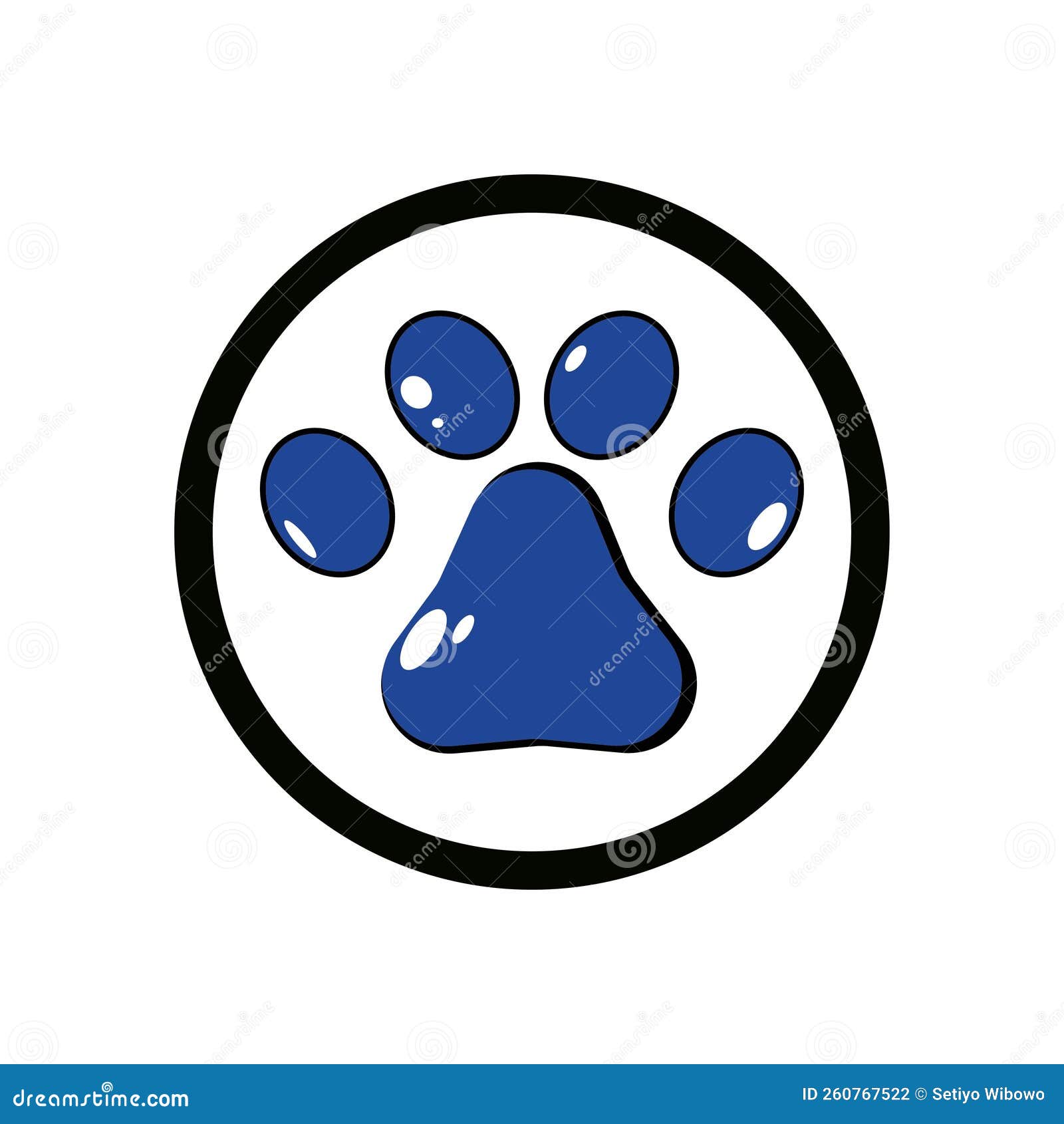 Paw Logo Design Vector Illustration Design Template Stock Vector ...
