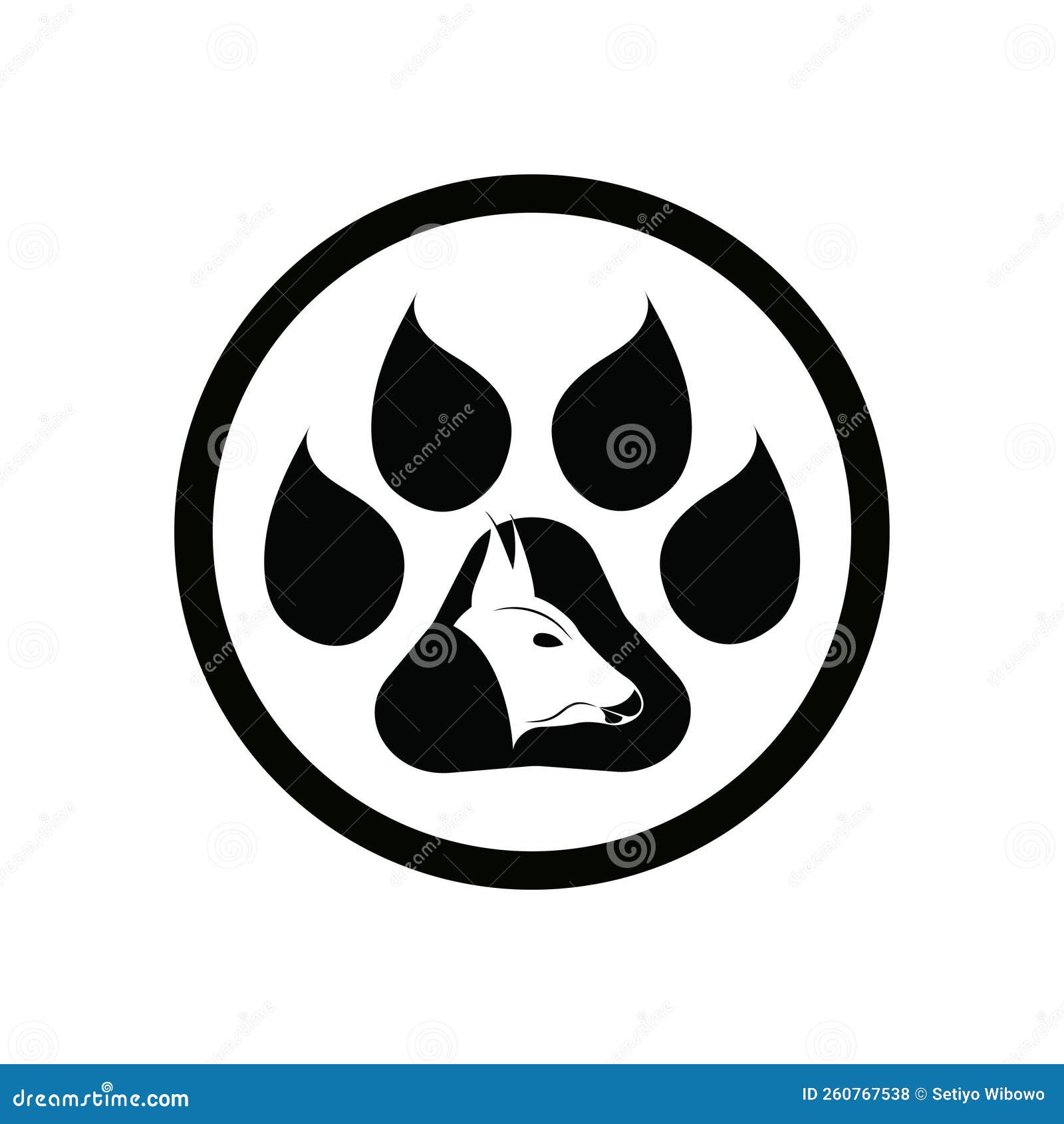 Paw Logo Design Vector Illustration Design Template Stock Vector ...