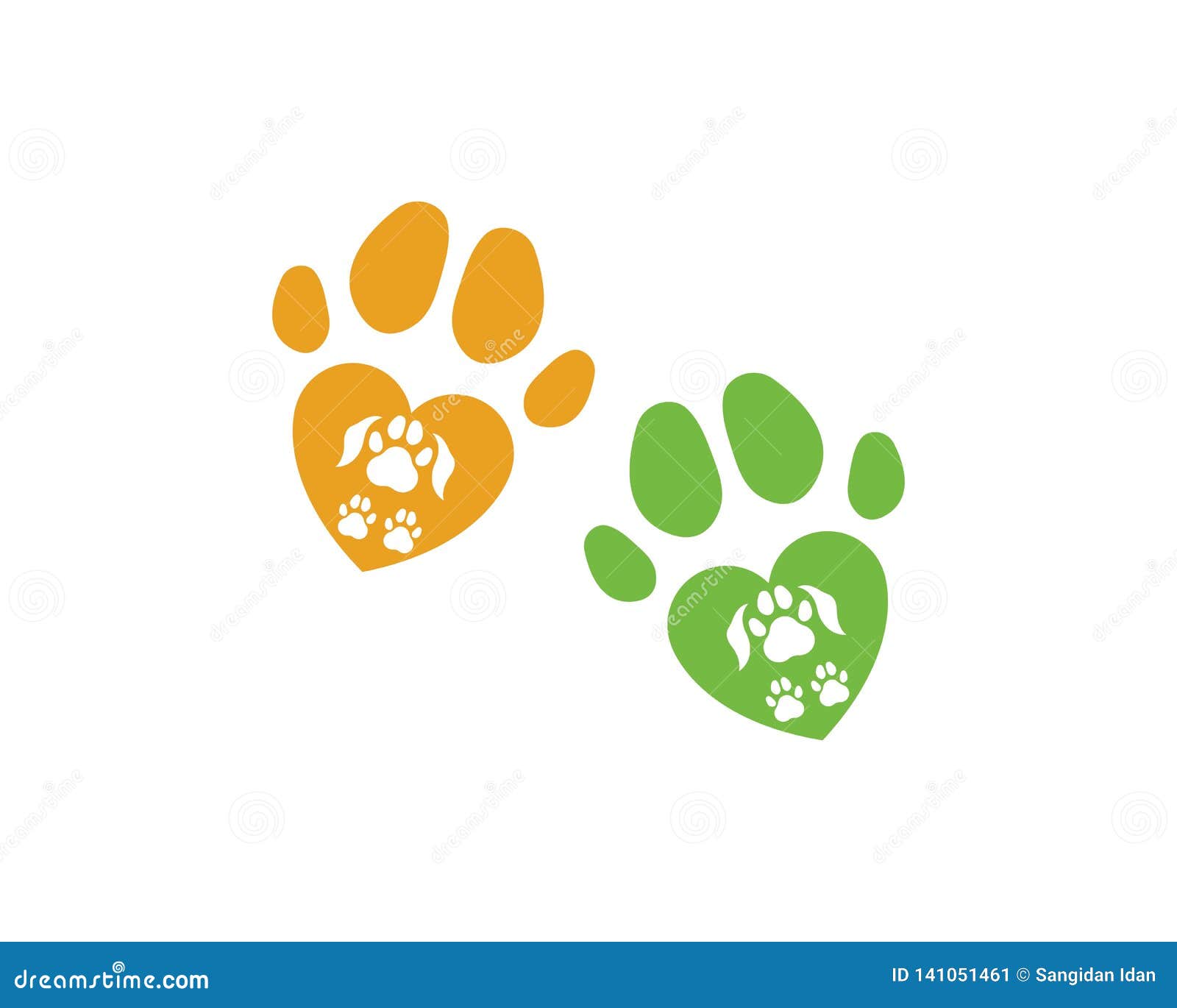 Paw Logo Icon of Pet Vector Stock Vector - Illustration of white, face ...