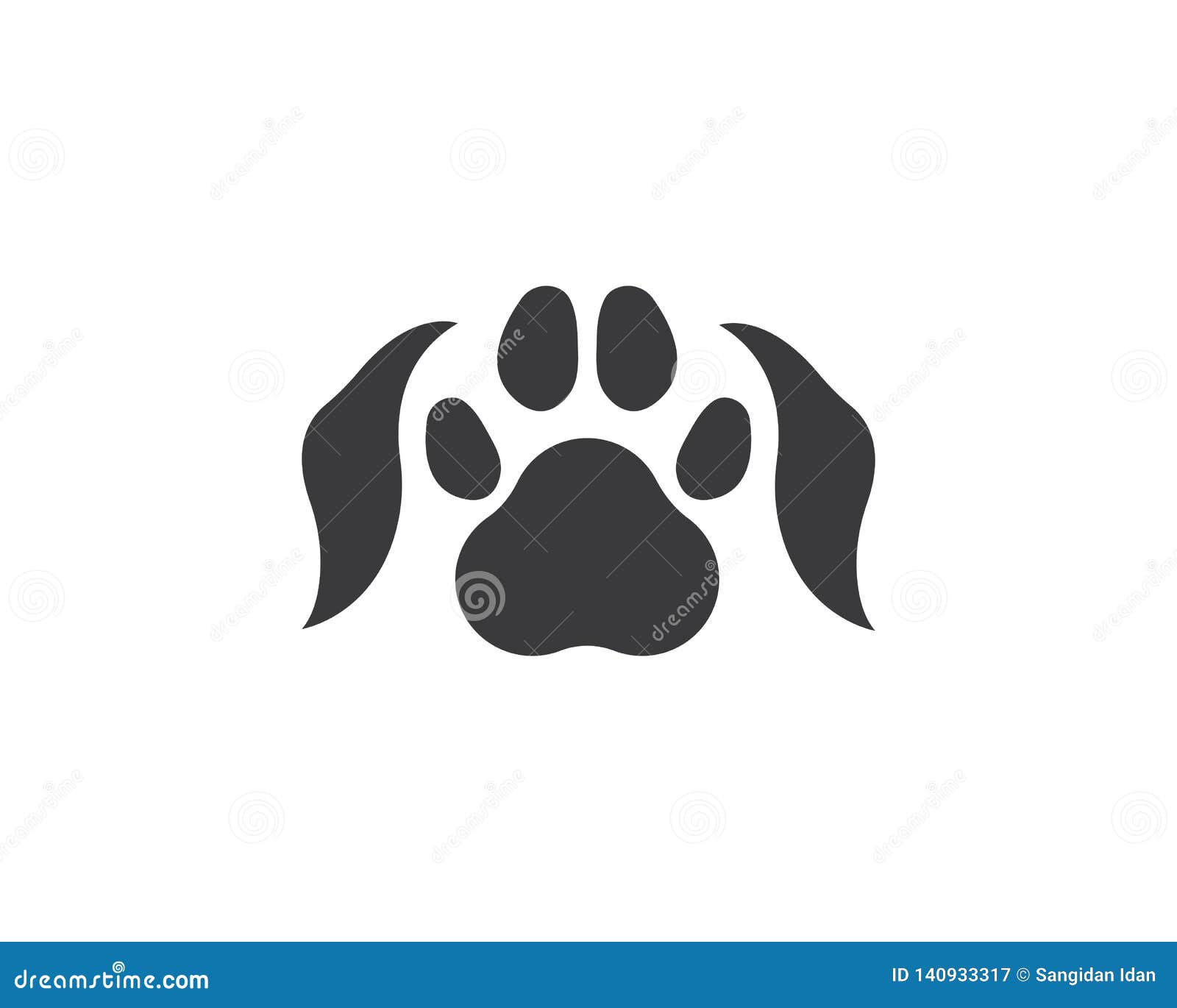 Paw Logo Icon of Pet Vector Template Stock Vector - Illustration of ...