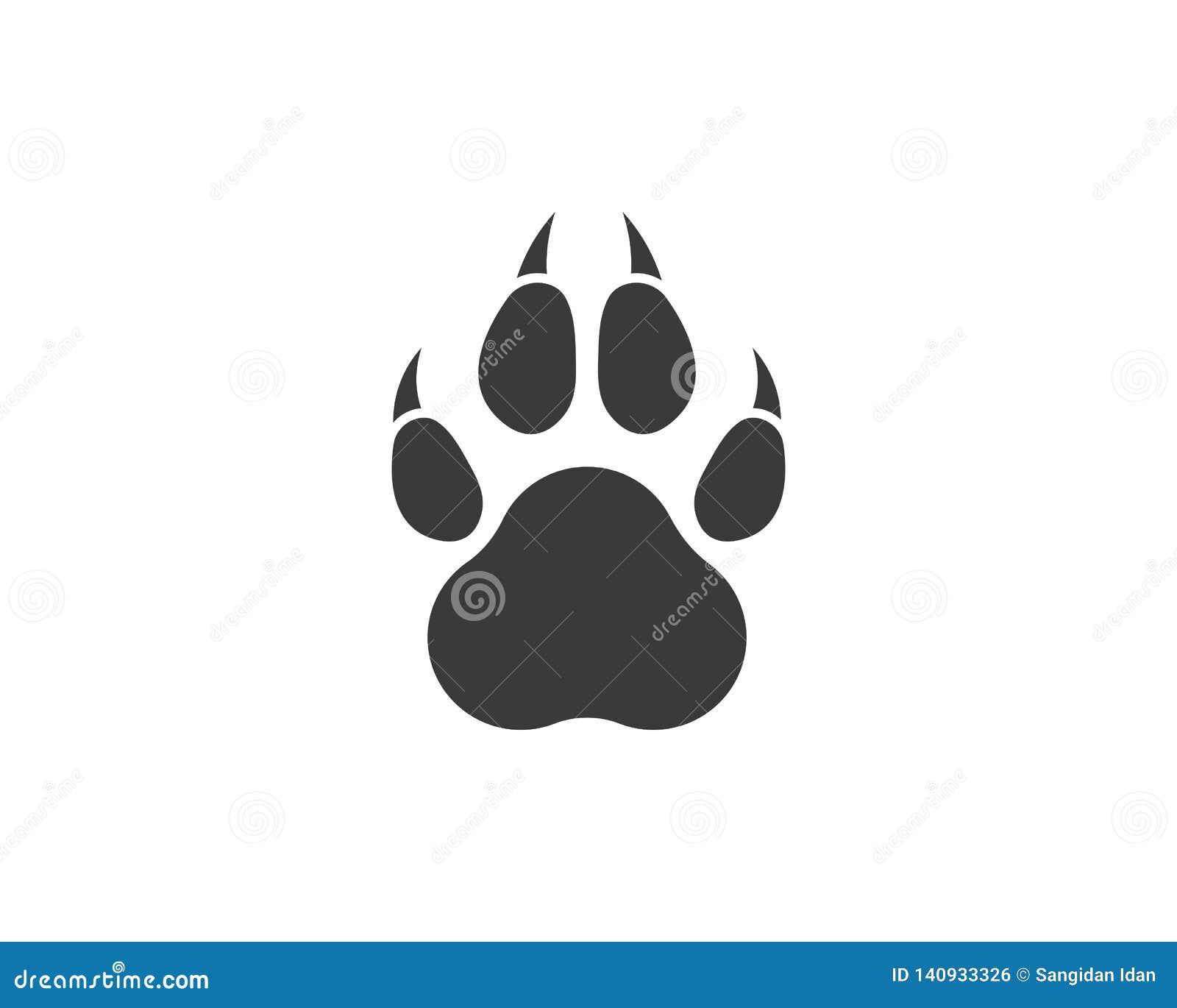 Paw Logo Icon of Pet Vector Template Stock Vector - Illustration of ...