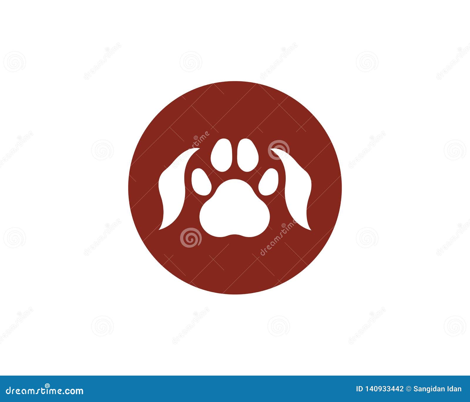 Paw Logo Icon of Pet Vector Template Stock Vector - Illustration of ...