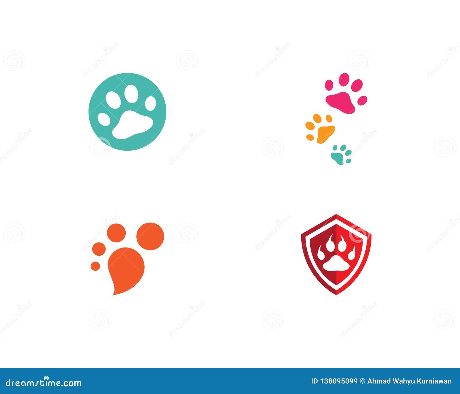 Paw logo vector stock vector. Illustration of icon, black - 138095099