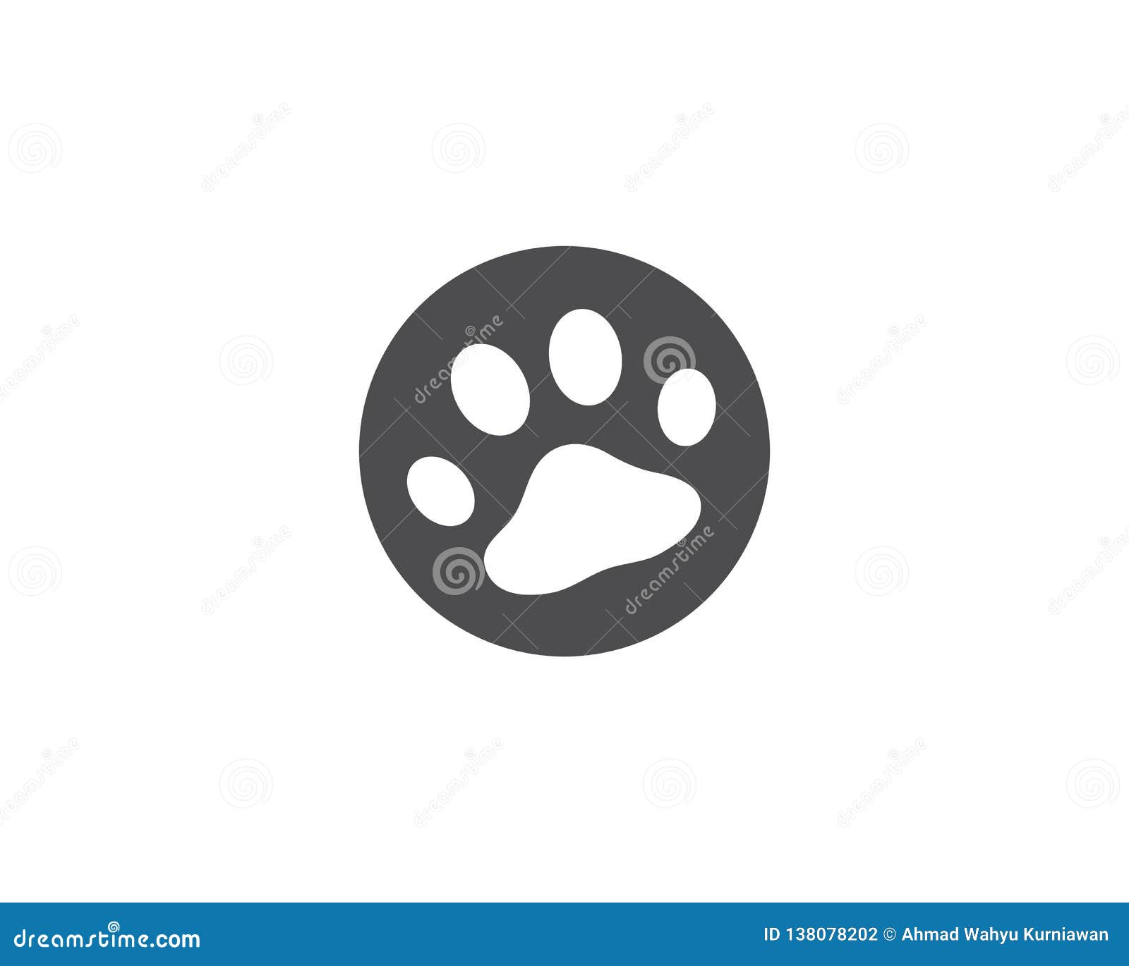 Paw logo vector stock vector. Illustration of love, simple - 138078202